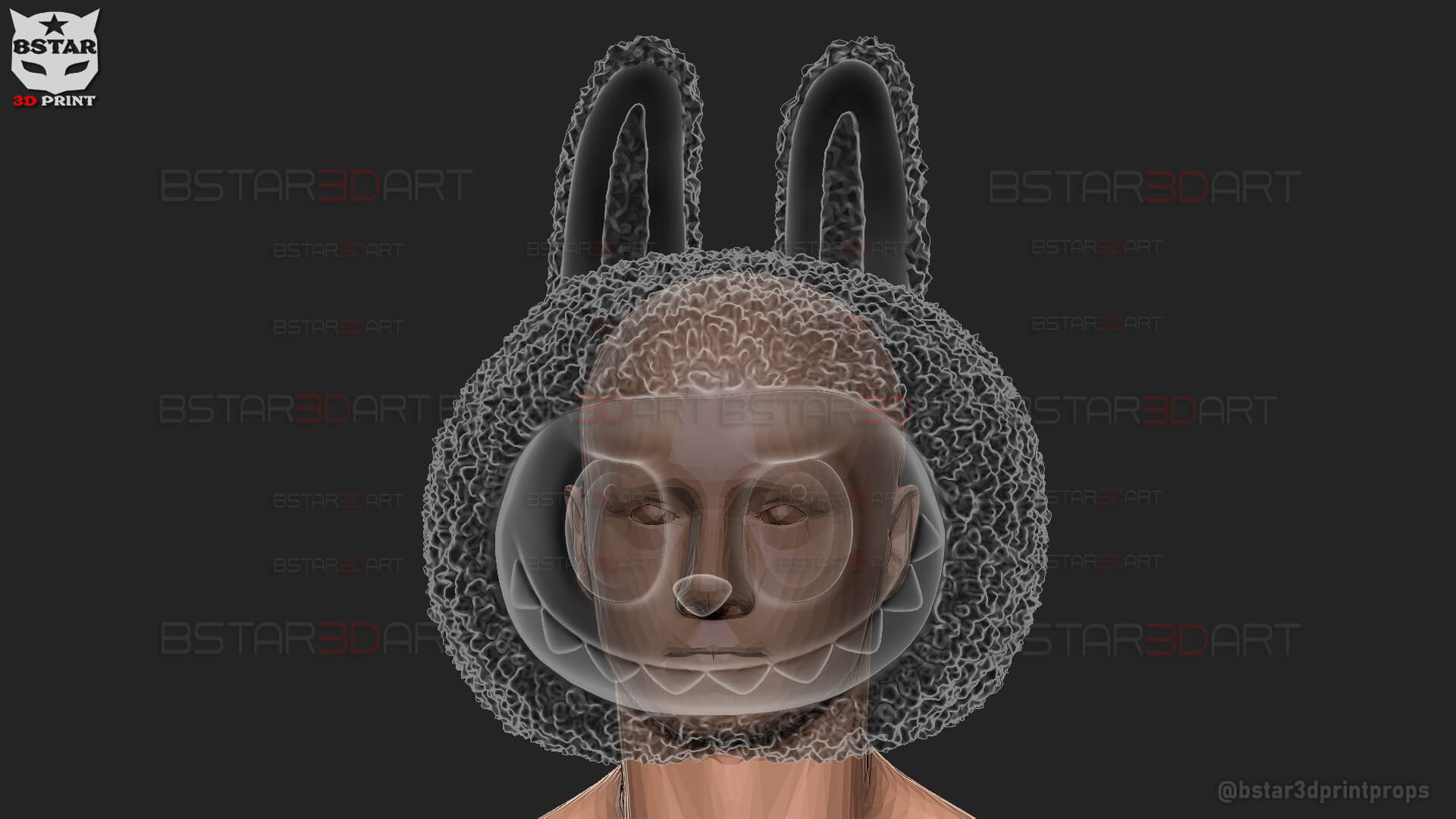 Labubu Head High Quality for Decoration and Wearable Cosplay - 3D Model ...
