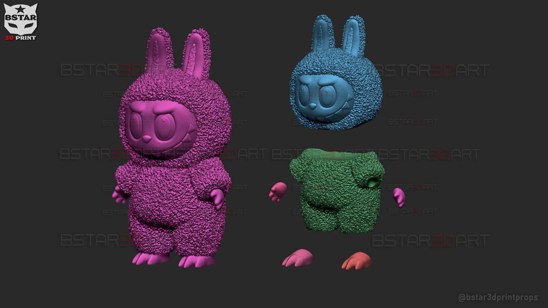 Labubu Original High Quality - Pop Mart Toys 3D Model by blackstar90