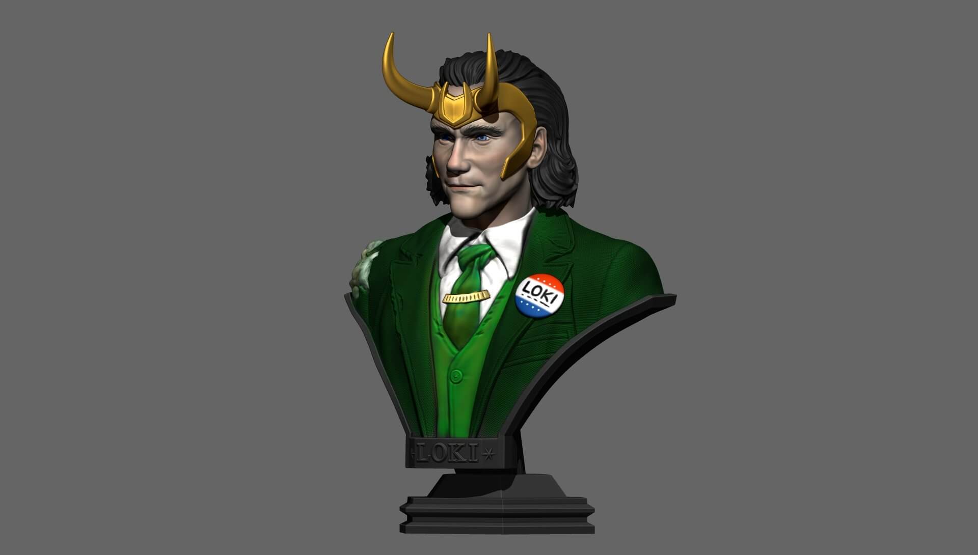 Loki Bust - TV Series 2021 - Marvel Comics 3D Model by blackstar90