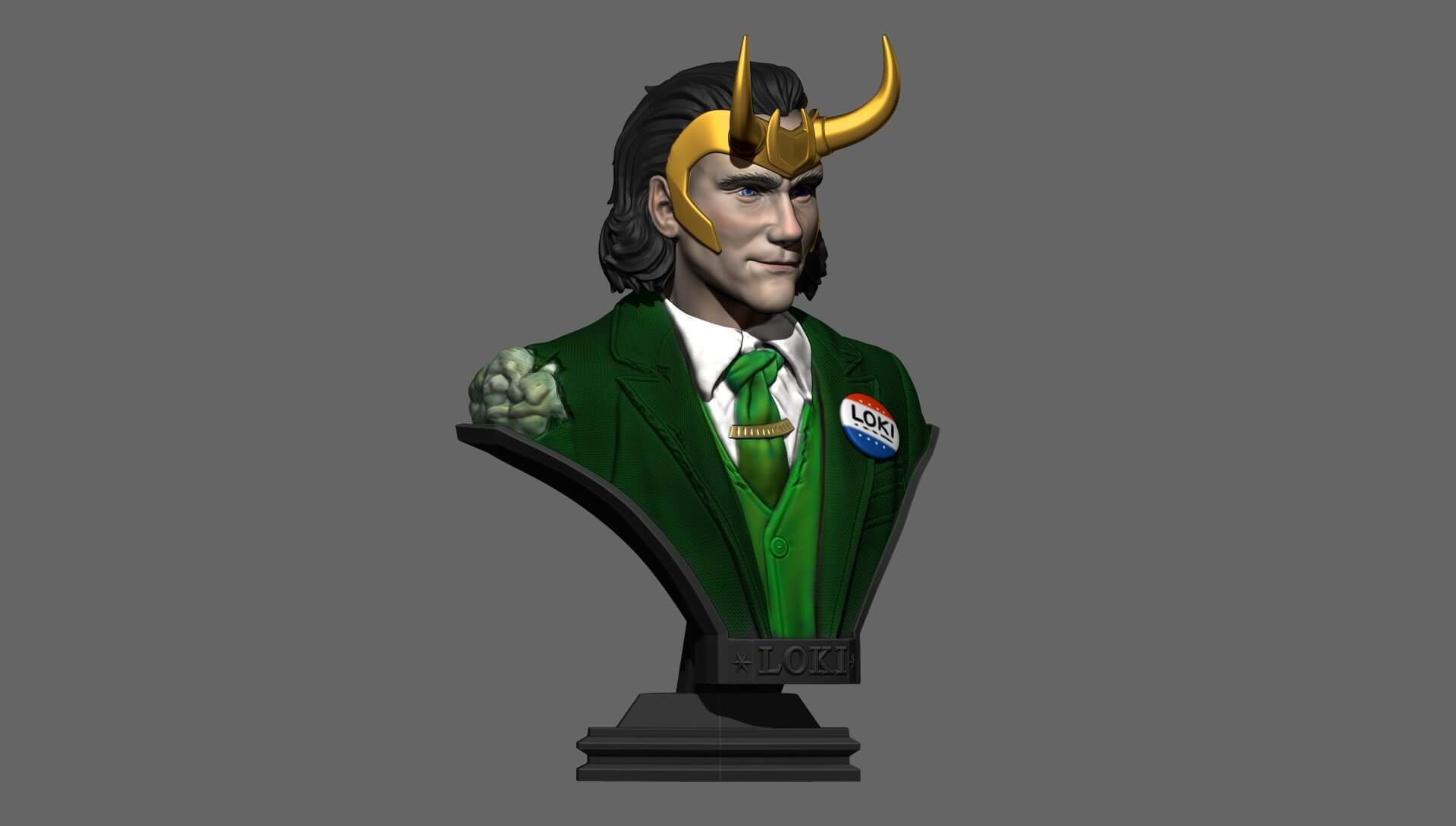 Loki Bust - TV Series 2021 - Marvel Comics 3D Model by blackstar90