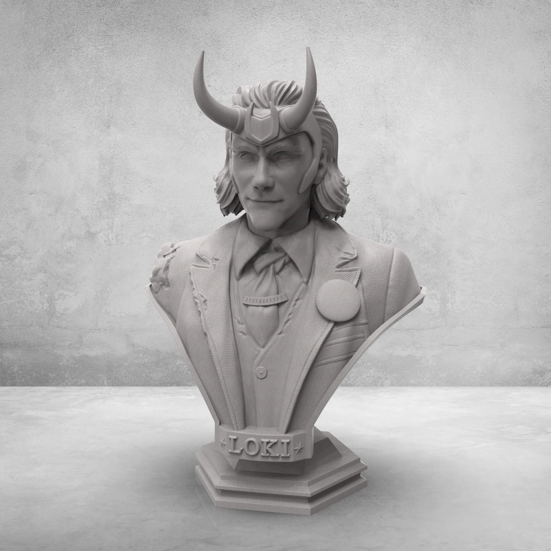 Loki Bust - TV Series 2021 - Marvel Comics 3D Model by blackstar90