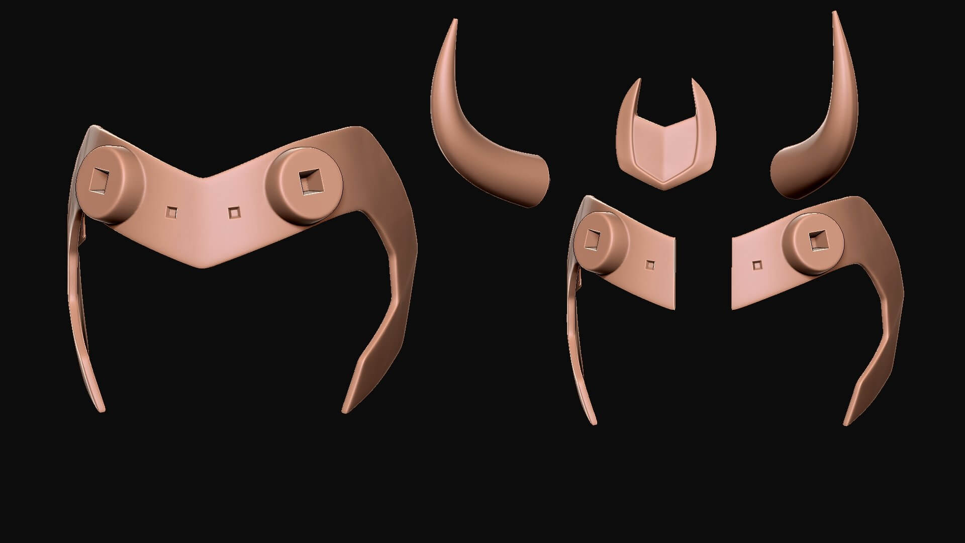 Loki Mask - TV Series 2021 3D Model by blackstar90