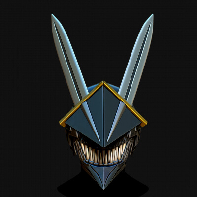 Long Sword Devil Helmet - Chainsaw Man Cosplay 3D Model by blackstar90