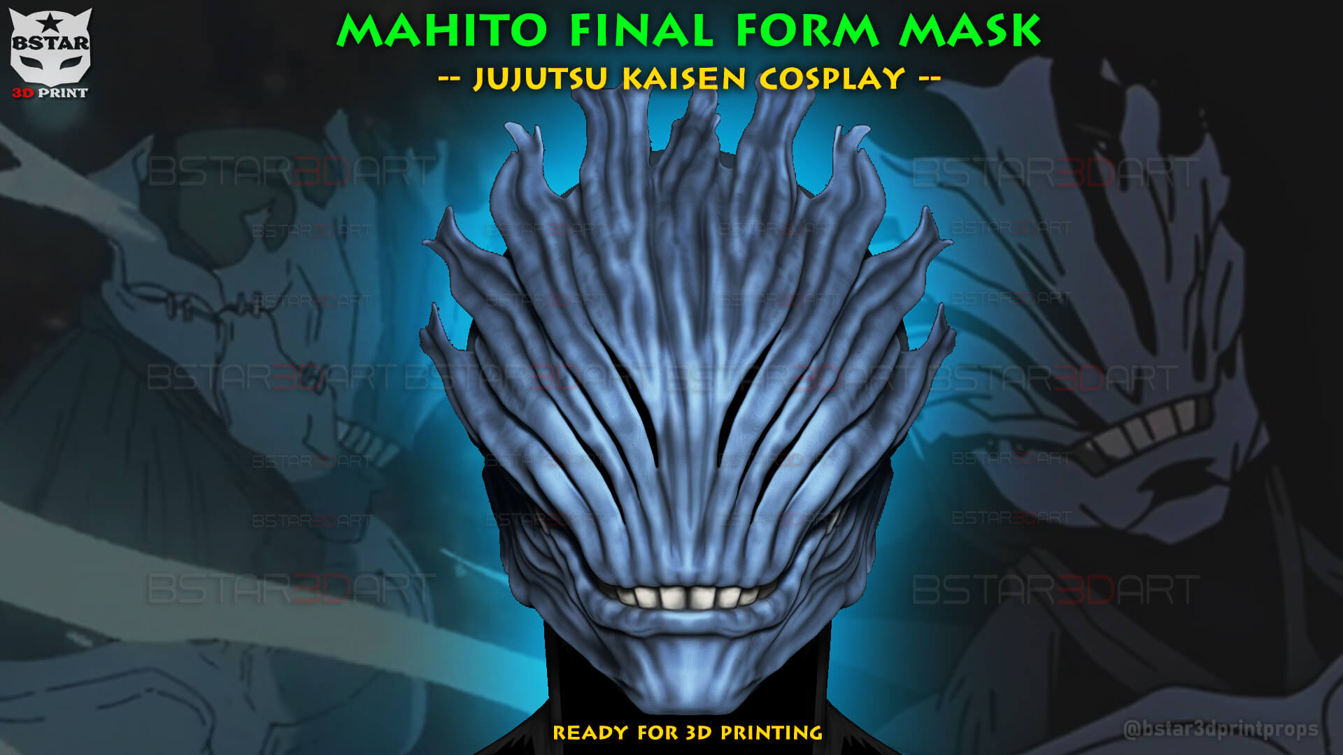Mahito Final Form Mask - Jujutsu Kaisen Cosplay 3D Model by blackstar90