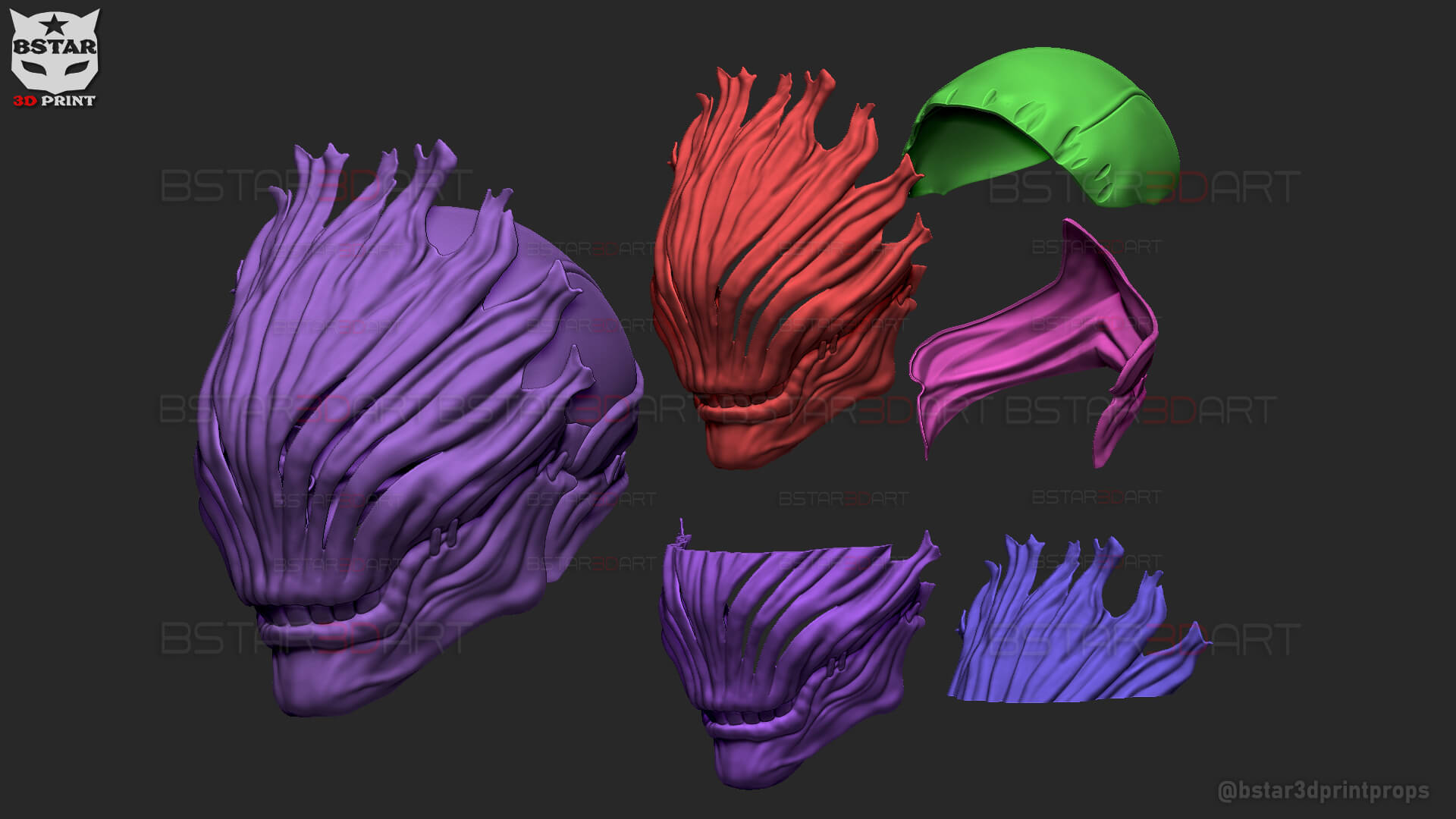 Mahito Final Form Mask - Jujutsu Kaisen Cosplay 3D Model by blackstar90