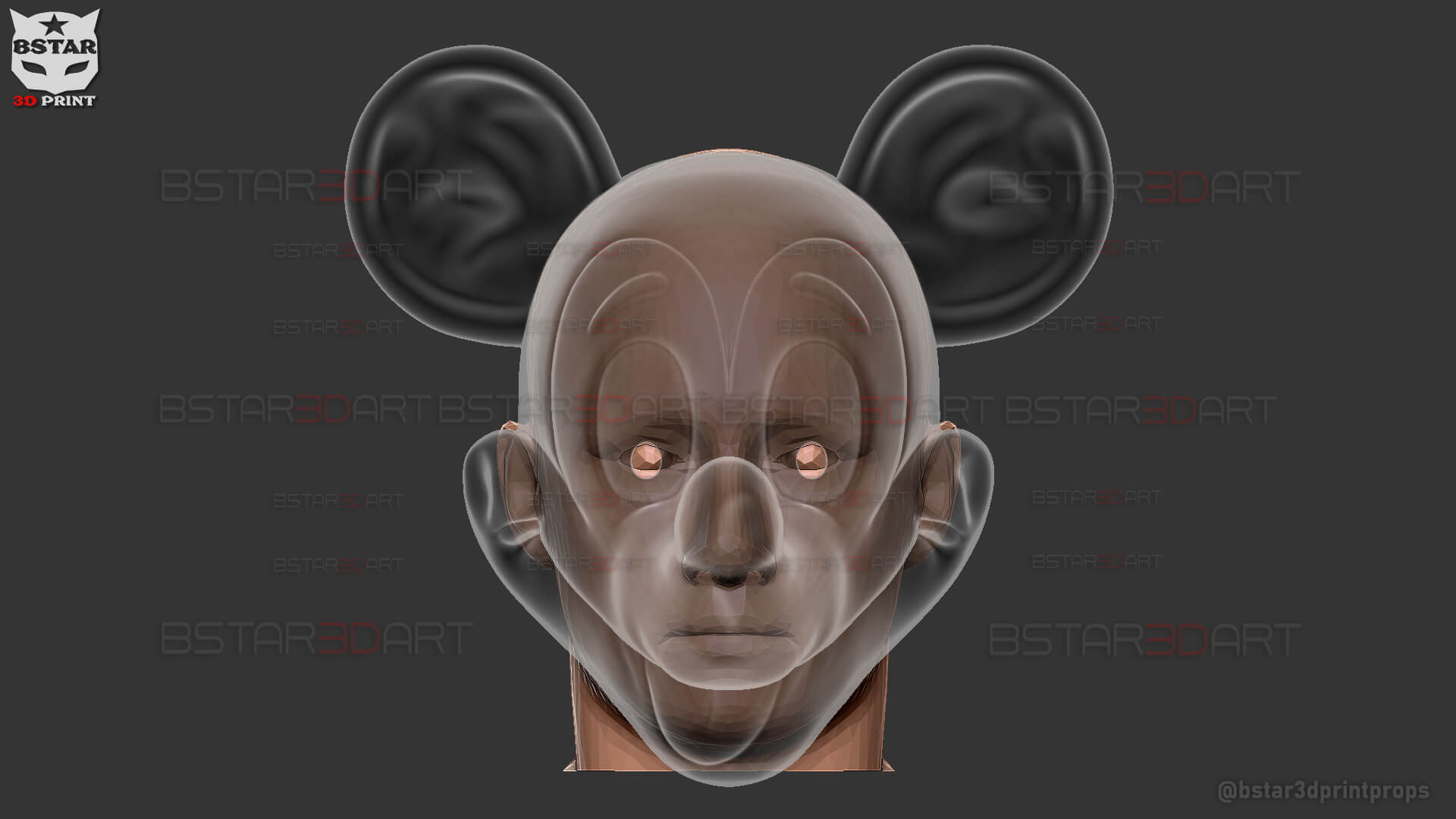 Mickey Mouse Trap Mask- Damaged Version - Halloween Cosplay 3D Print ...