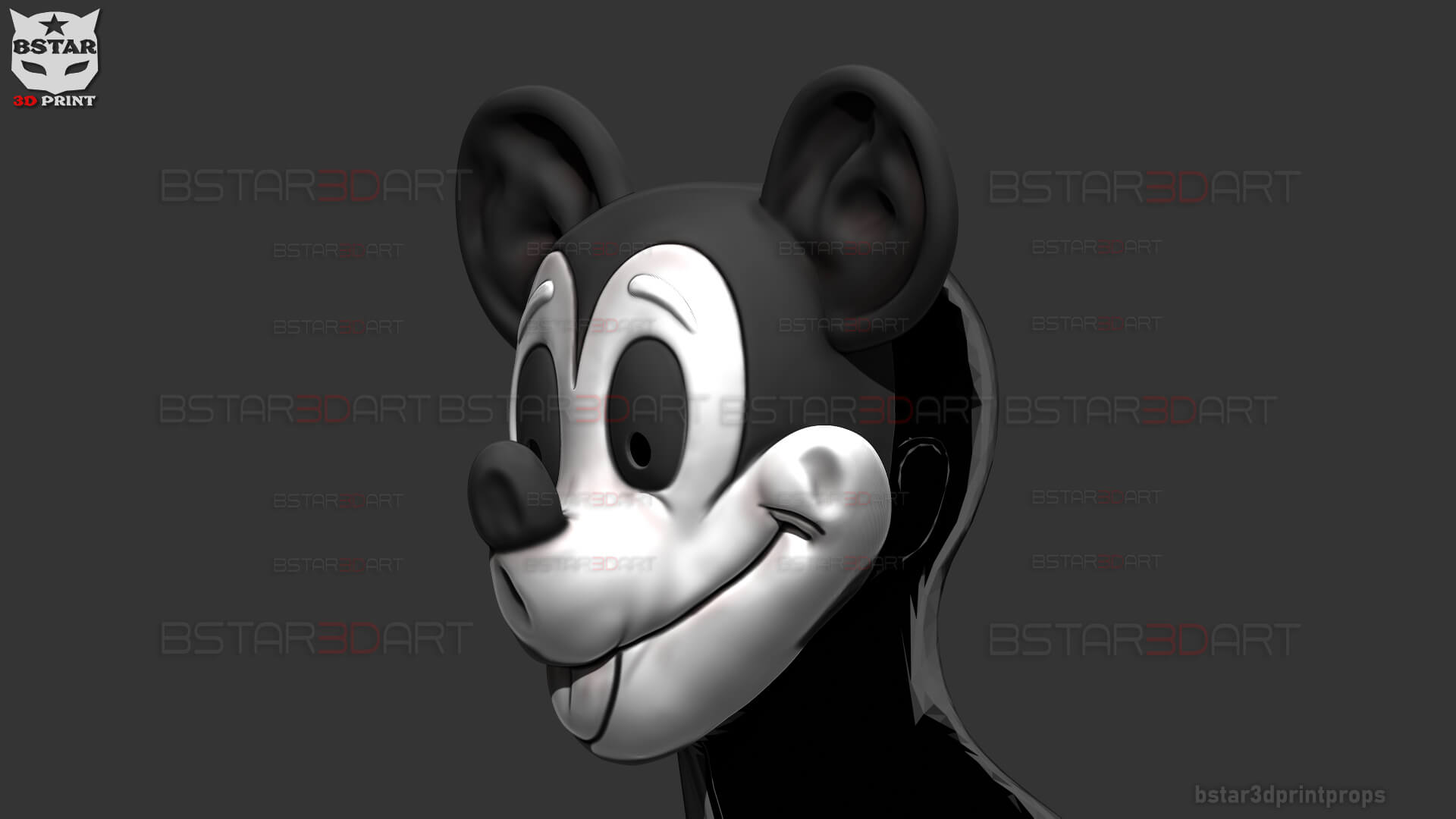 Mickey Mouse Trap Mask - Halloween Cosplay 3D Print Model by blackstar90