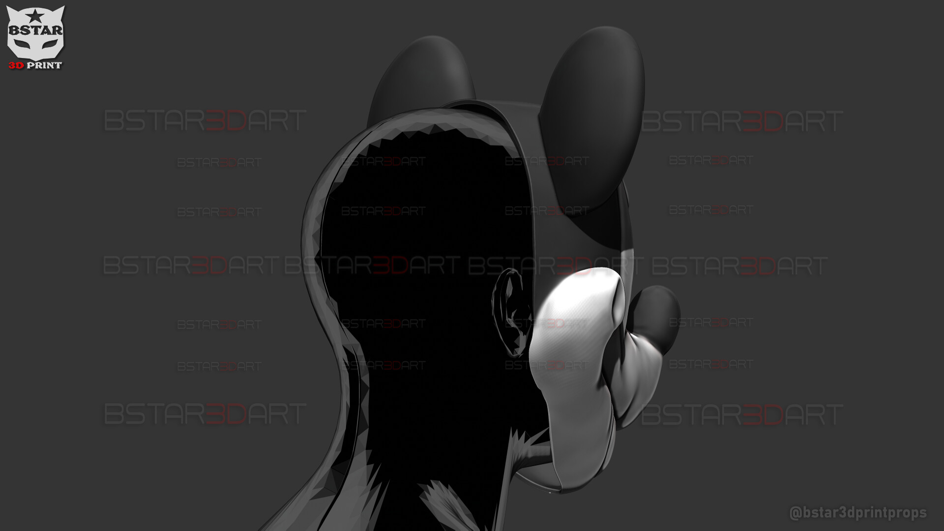 Mickey Mouse Trap Mask - Halloween Cosplay 3D Model by blackstar90