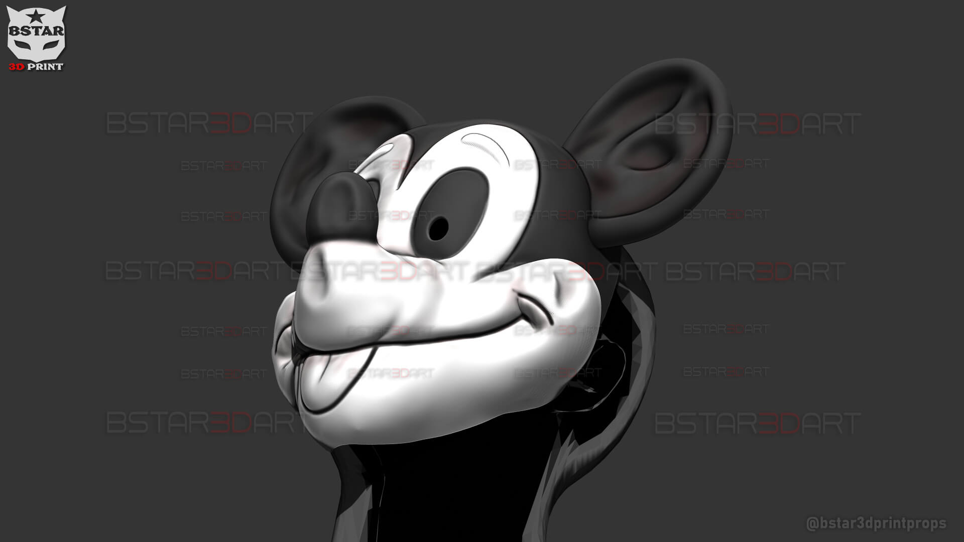 Mickey Mouse Trap Mask - Halloween Cosplay 3D Print Model by blackstar90