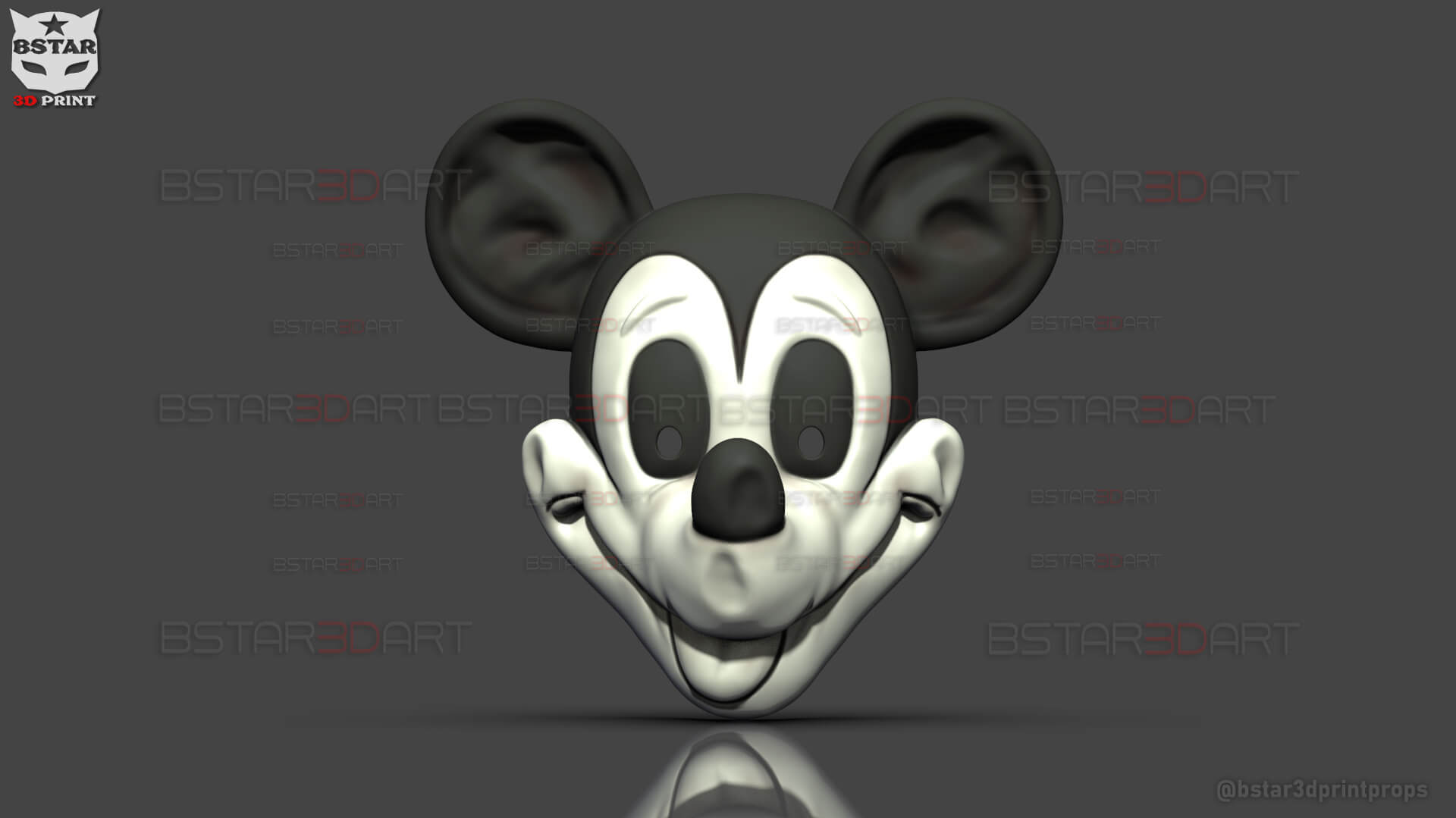 Mickey Mouse Trap Mask - Halloween Cosplay 3D Print Model by blackstar90