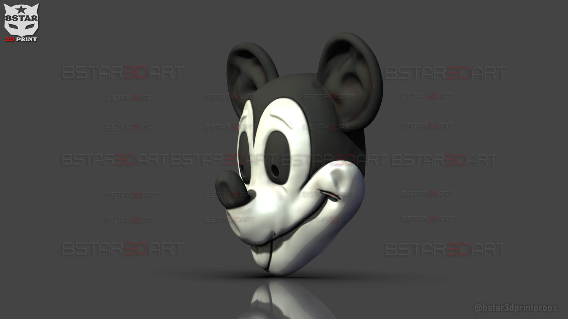 Mickey Mouse Trap Mask - Halloween Cosplay 3D Print Model by blackstar90