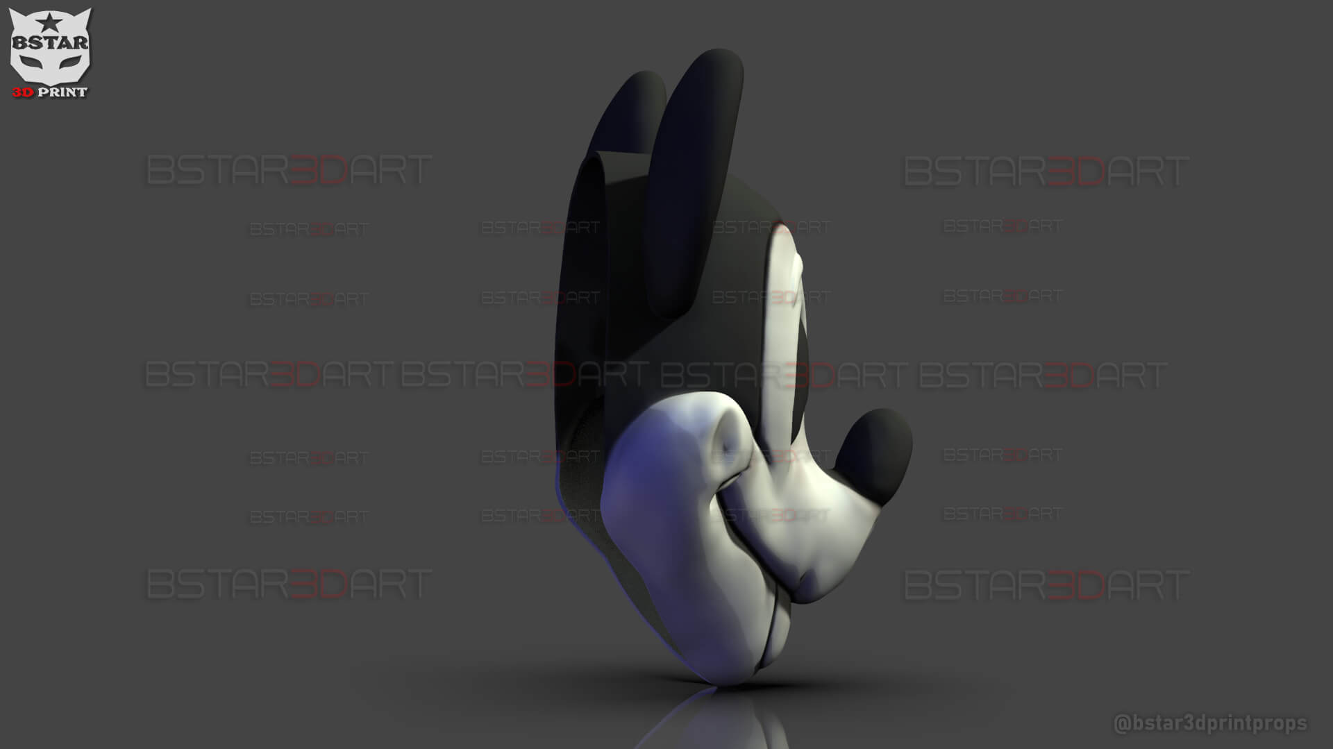 Mickey Mouse Trap Mask - Halloween Cosplay 3D Print Model by blackstar90