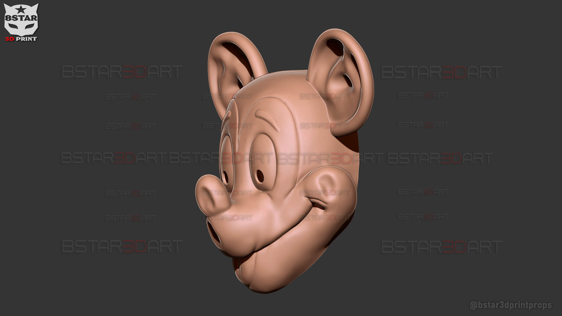 Mickey Mouse Trap Mask - Halloween Cosplay 3D Print Model by blackstar90