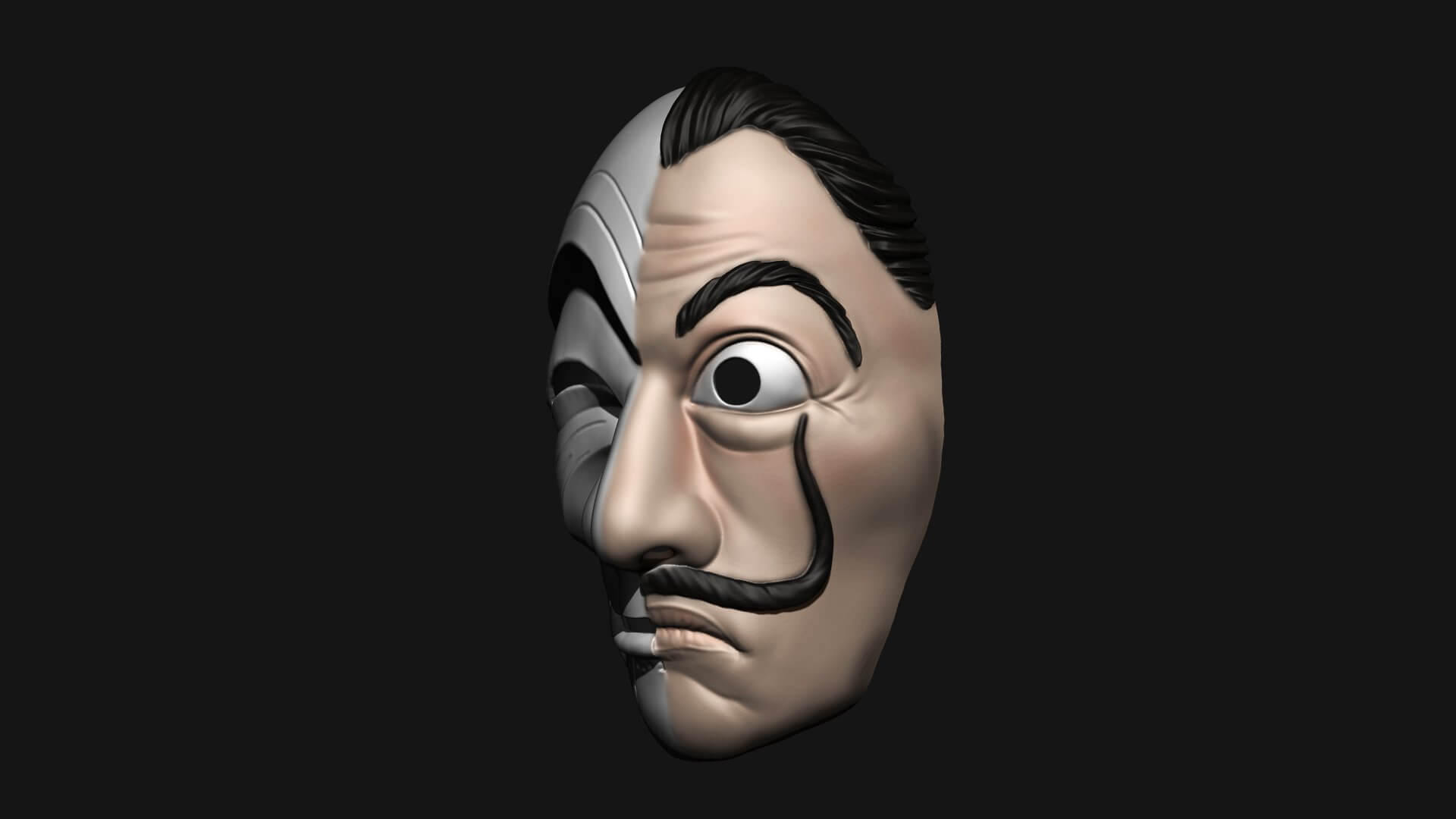 Money Heist Mask - Mixed Version Korea and Spainish 3D Print Model by ...