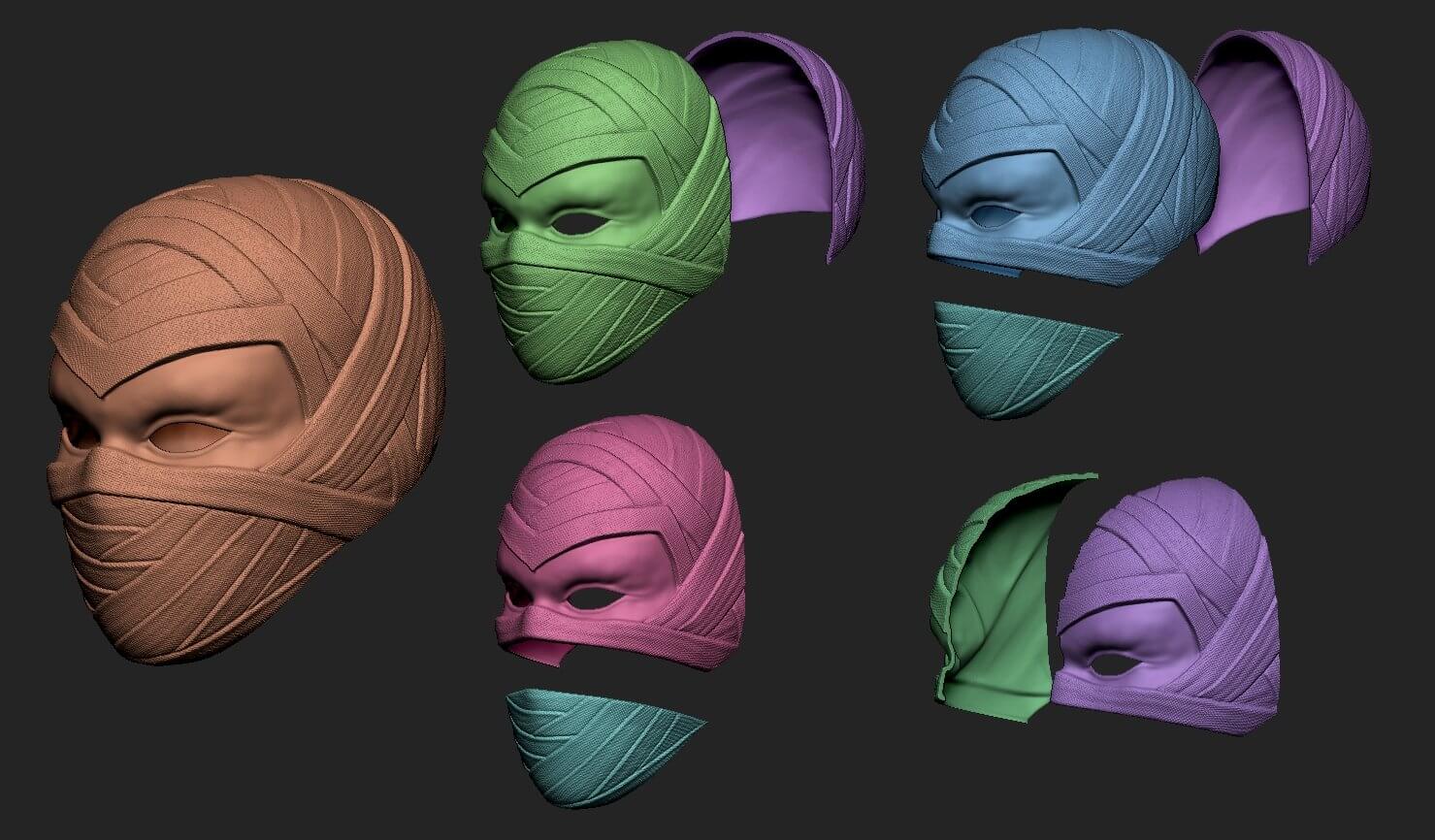 Moon Knight Mask - Marvel Comic Cosplay 3D Model by blackstar90