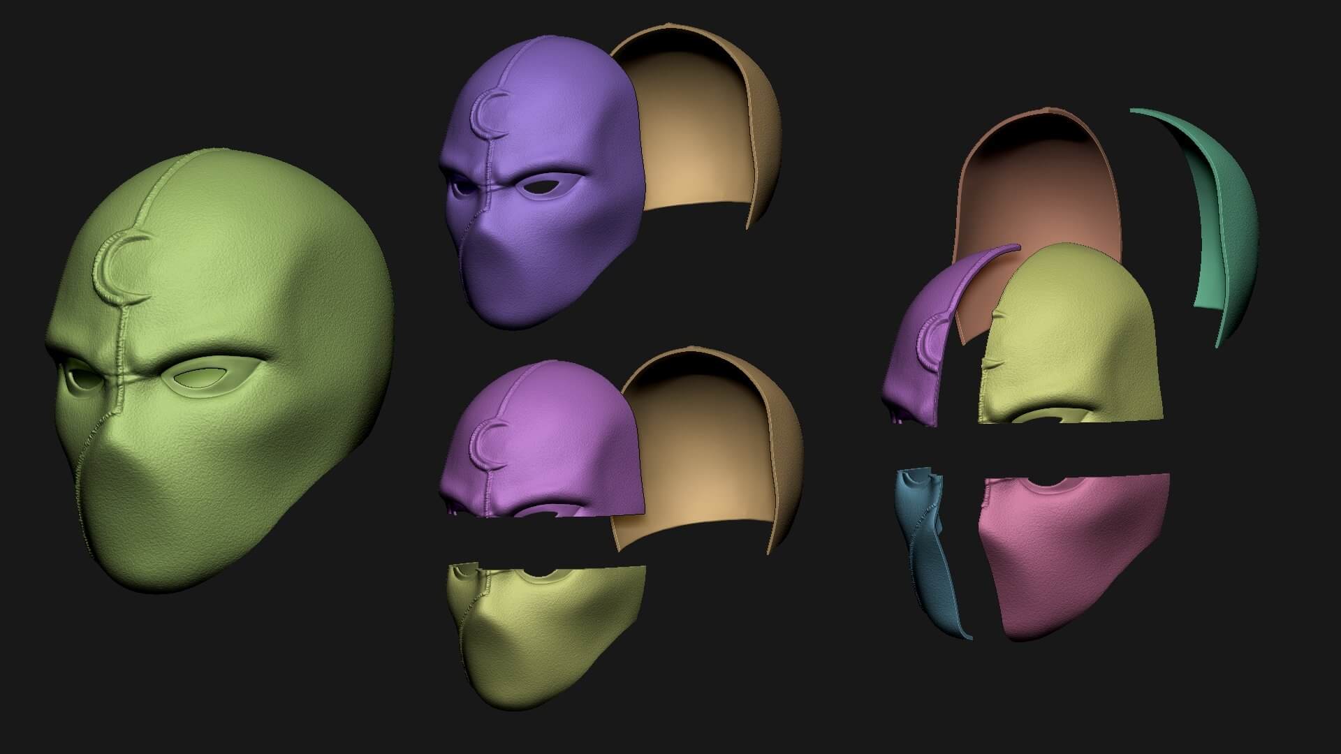 Moon Knight Mask - Marvel Comics 3D Model by blackstar90