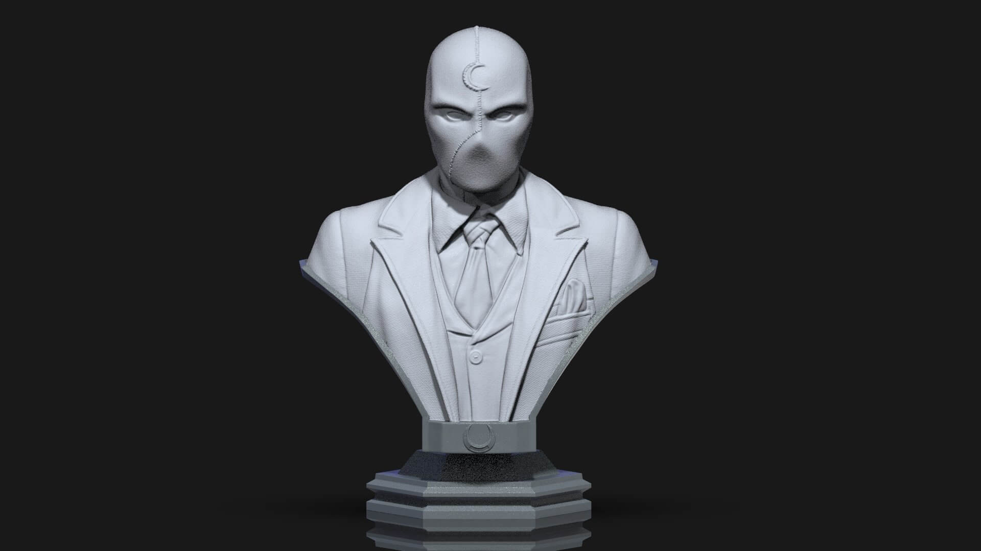 MR Knight Bust - Moon Knight Series - Marvel Comics 3D Model by blackstar90