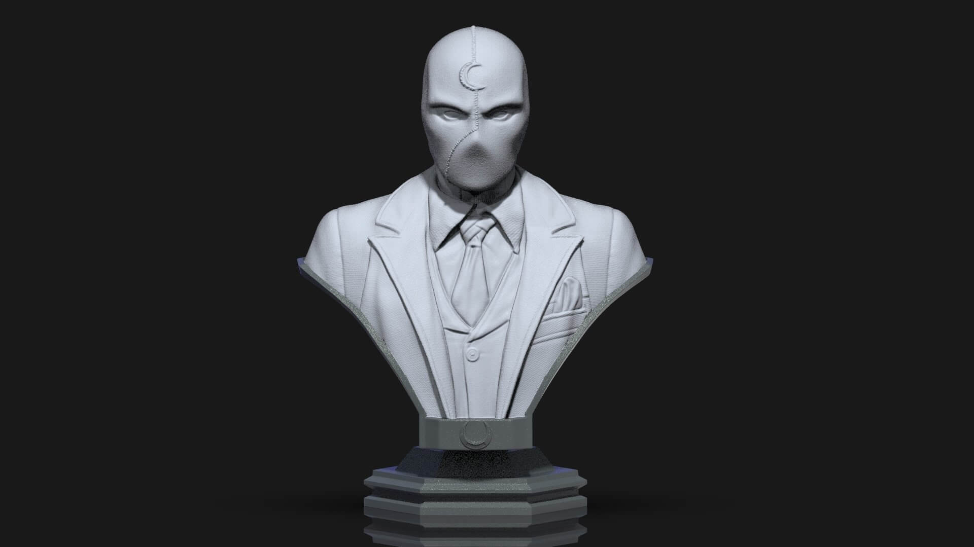 MR Knight Bust - Moon Knight Series - Marvel Comics 3D Model by blackstar90