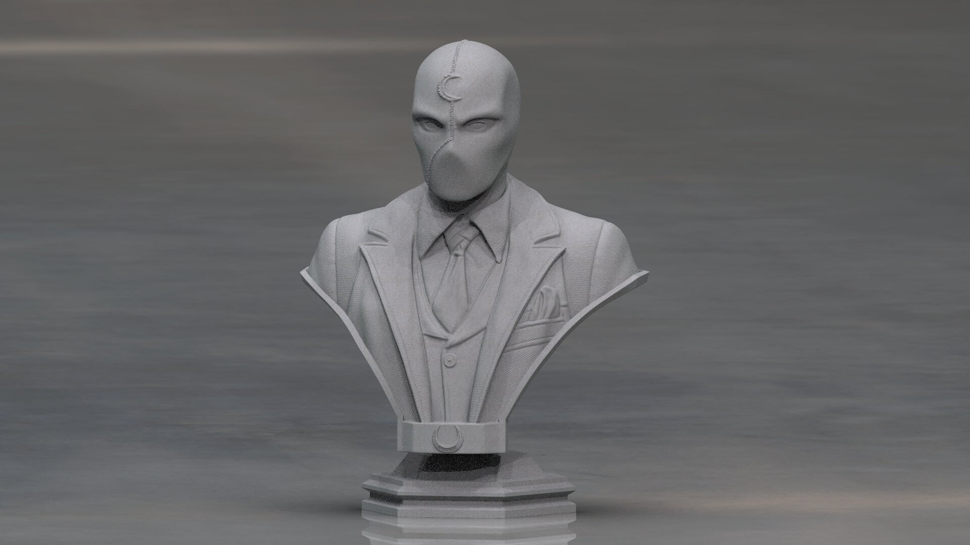 MR Knight Bust - Moon Knight Series - Marvel Comics 3D Model by blackstar90