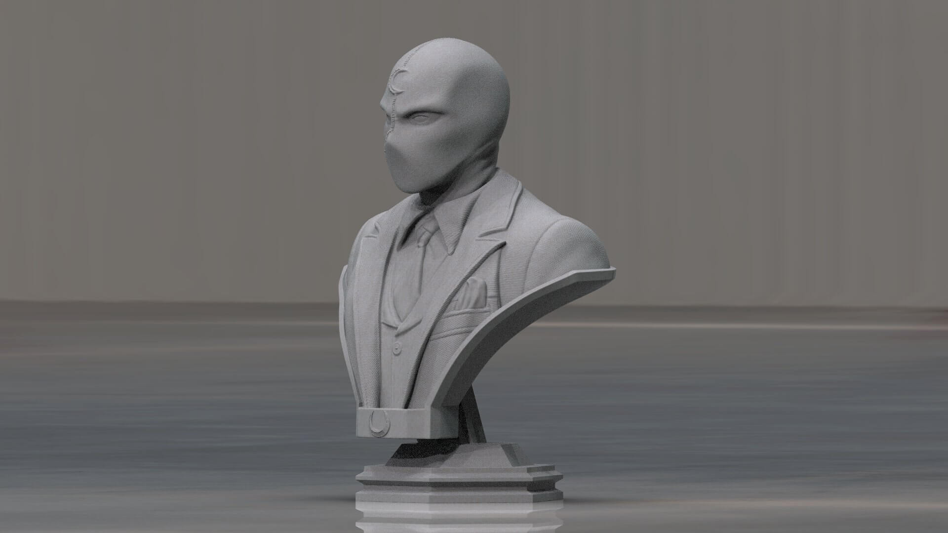 MR Knight Bust - Moon Knight Series - Marvel Comics 3D Model by blackstar90