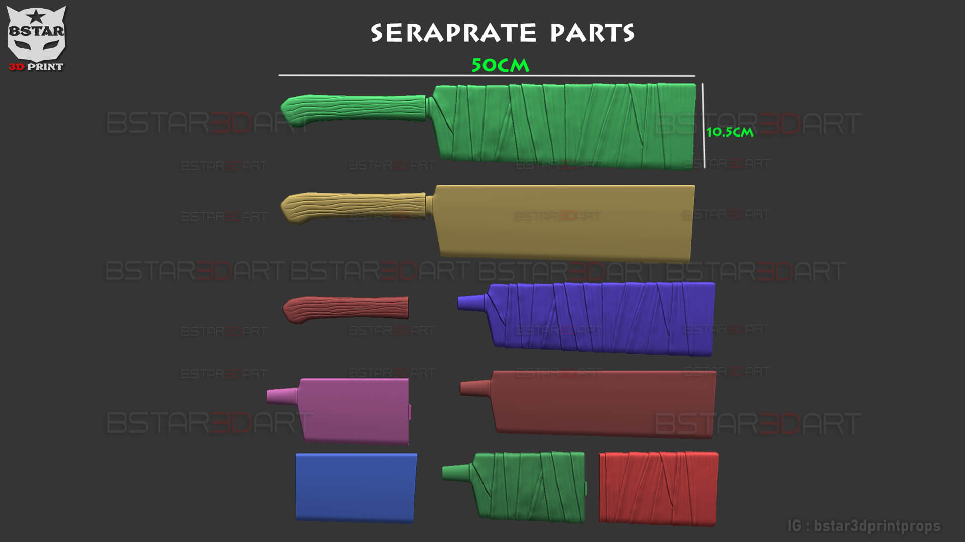 Nanami Blade Weapon - Jujutsu Kaisen Cosplay 3D Model by blackstar90