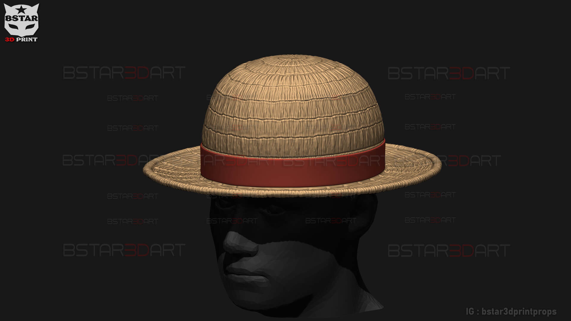 One Piece La - Luffy Hat High Quality 3D Model by blackstar90