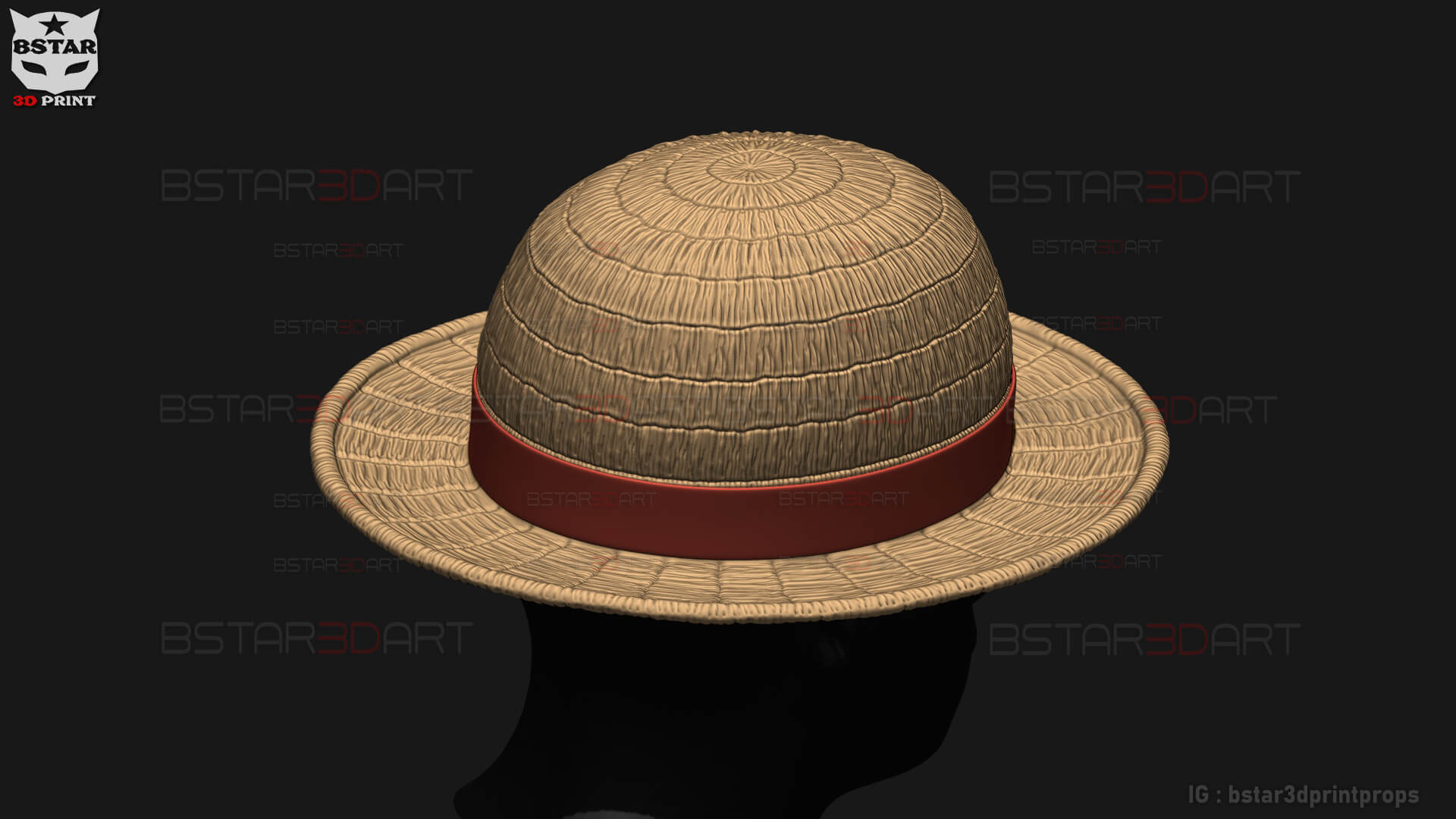 One Piece La - Luffy Hat High Quality 3D Model by blackstar90