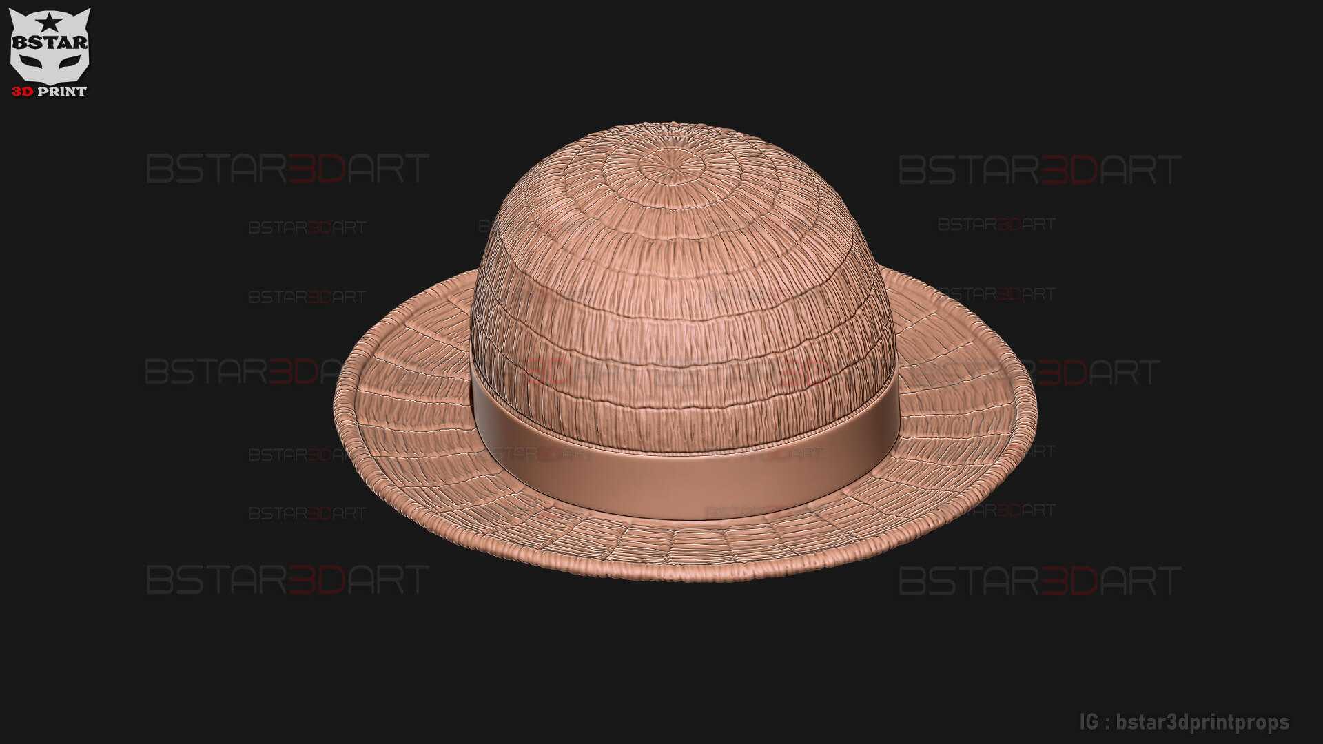 One Piece La - Luffy Hat High Quality 3D Model by blackstar90