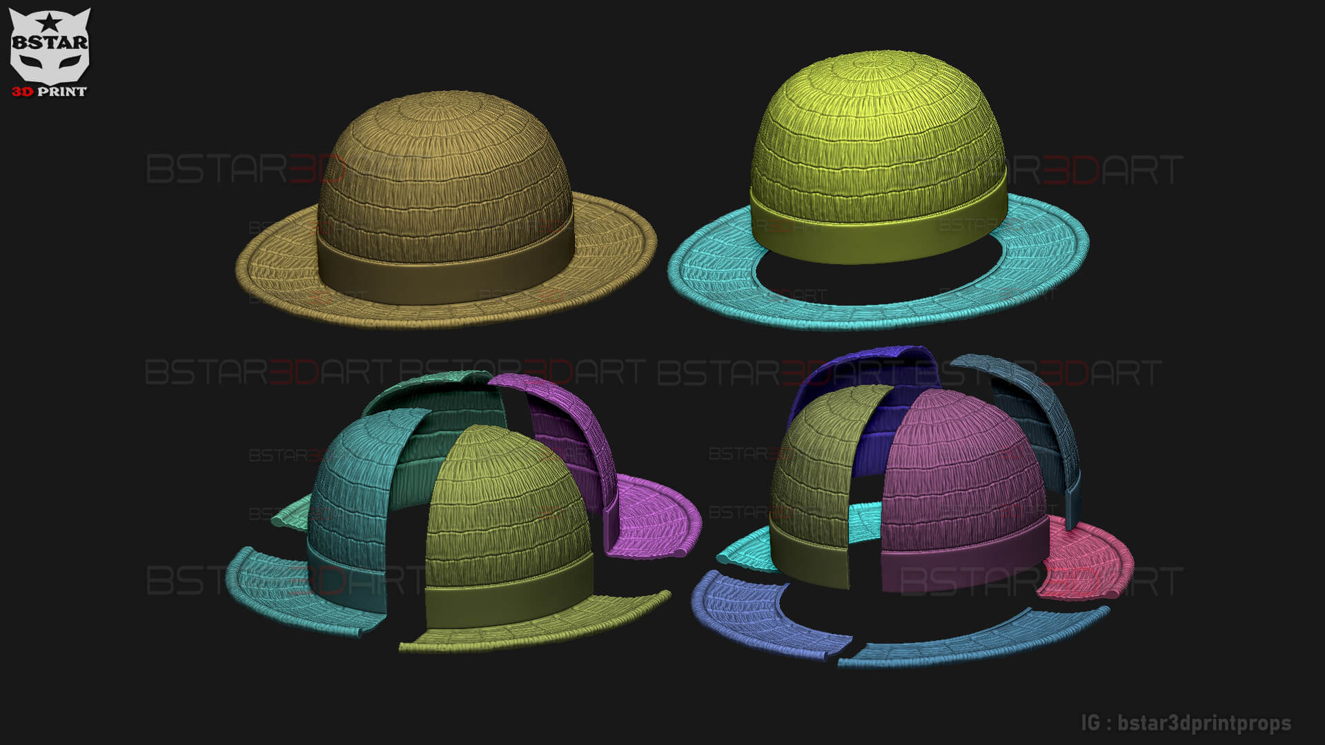 One Piece La - Luffy Hat High Quality 3D Model by blackstar90