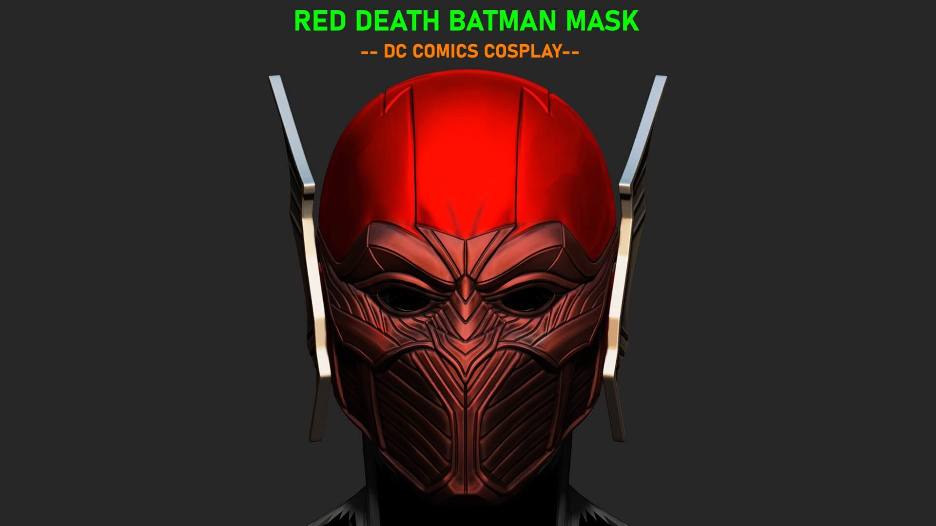 Red Death Batman Mask - 3D Model by blackstar90
