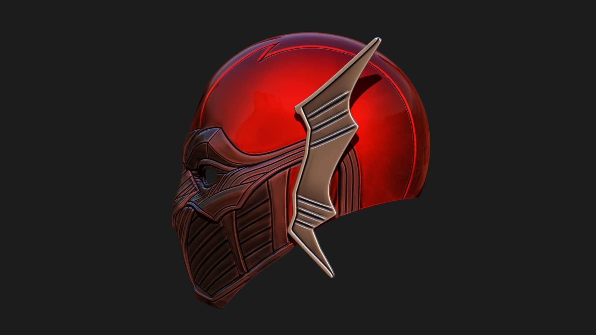 Red Death Batman Mask - 3D Model by blackstar90