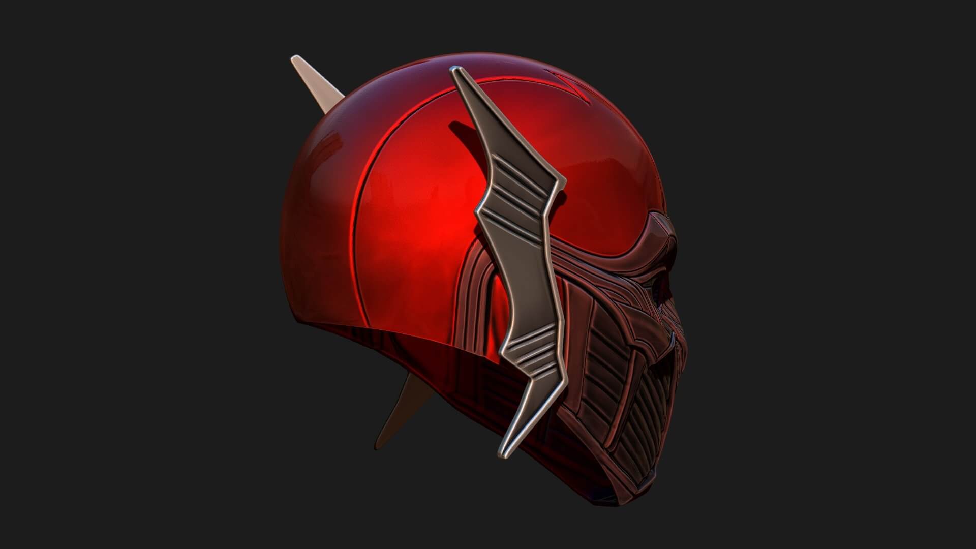 Red Death Batman Mask - 3D Model by blackstar90
