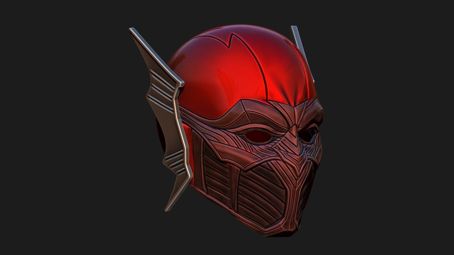 Red Death Batman Mask - 3D Model by blackstar90