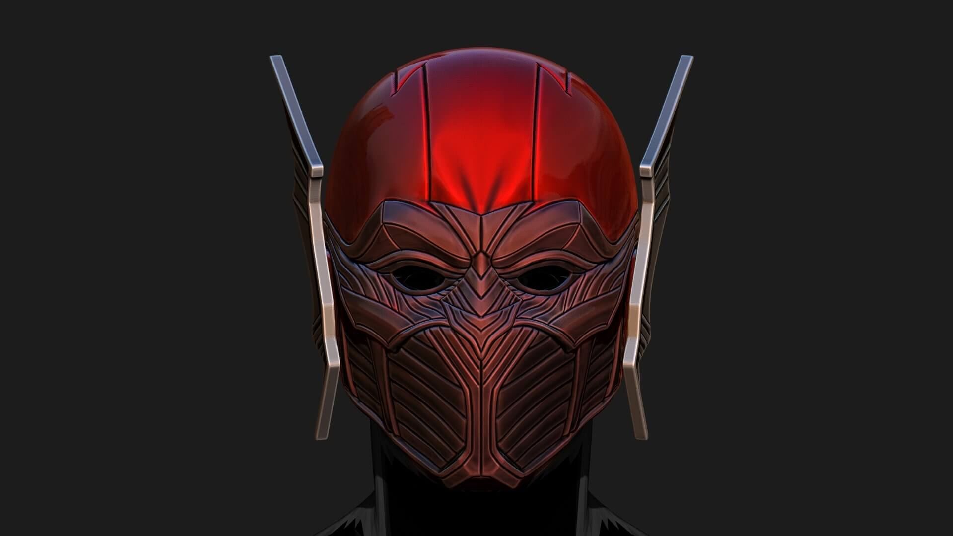 Red Death Batman Mask - 3D Model by blackstar90