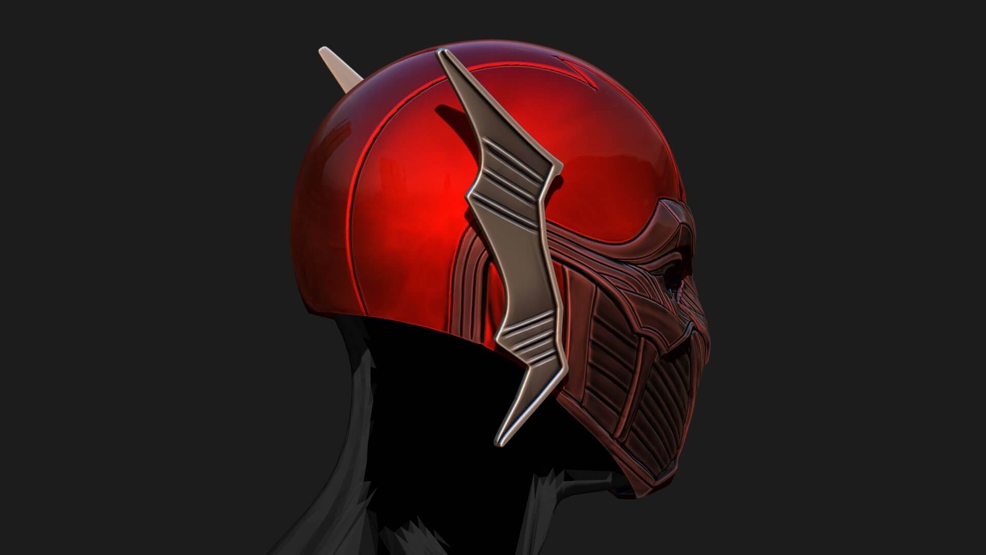 Red Death Batman Mask - 3D Model by blackstar90