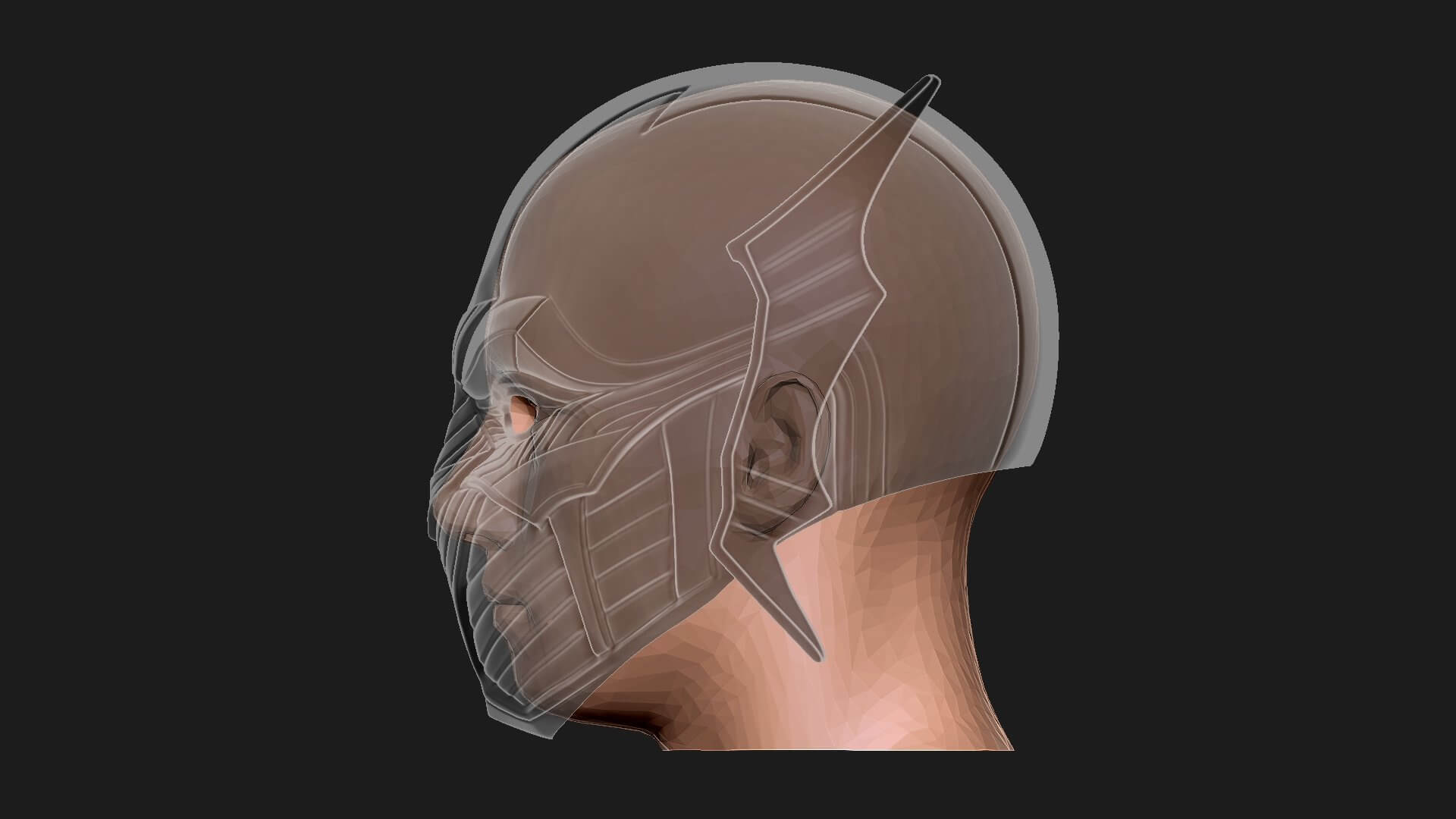 Red Death Batman Mask - 3D Model by blackstar90