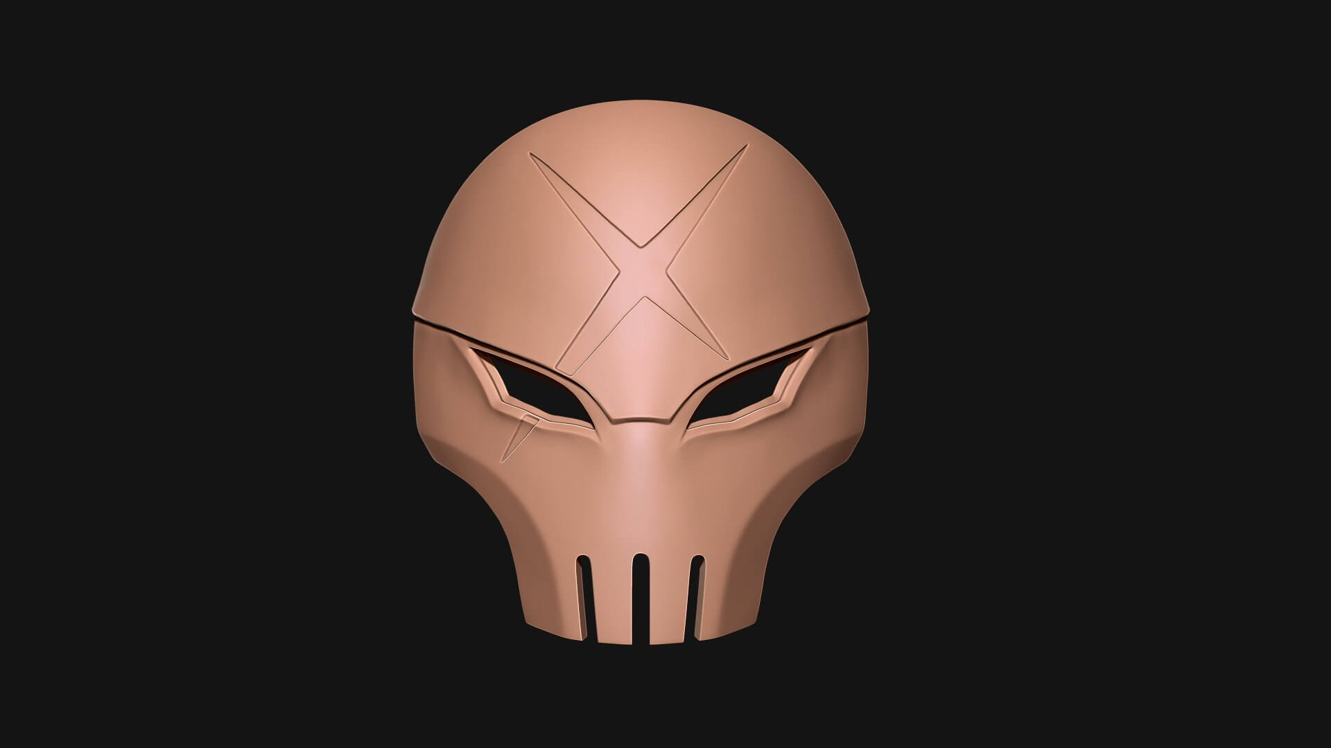 Red X Half Mask from DC Comics - 3D Model by blackstar90
