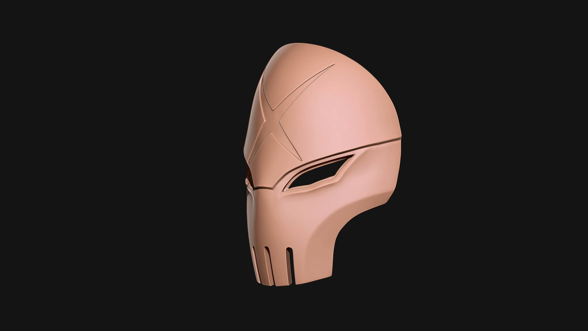 Red X Half Mask from DC Comics - 3D Model by blackstar90