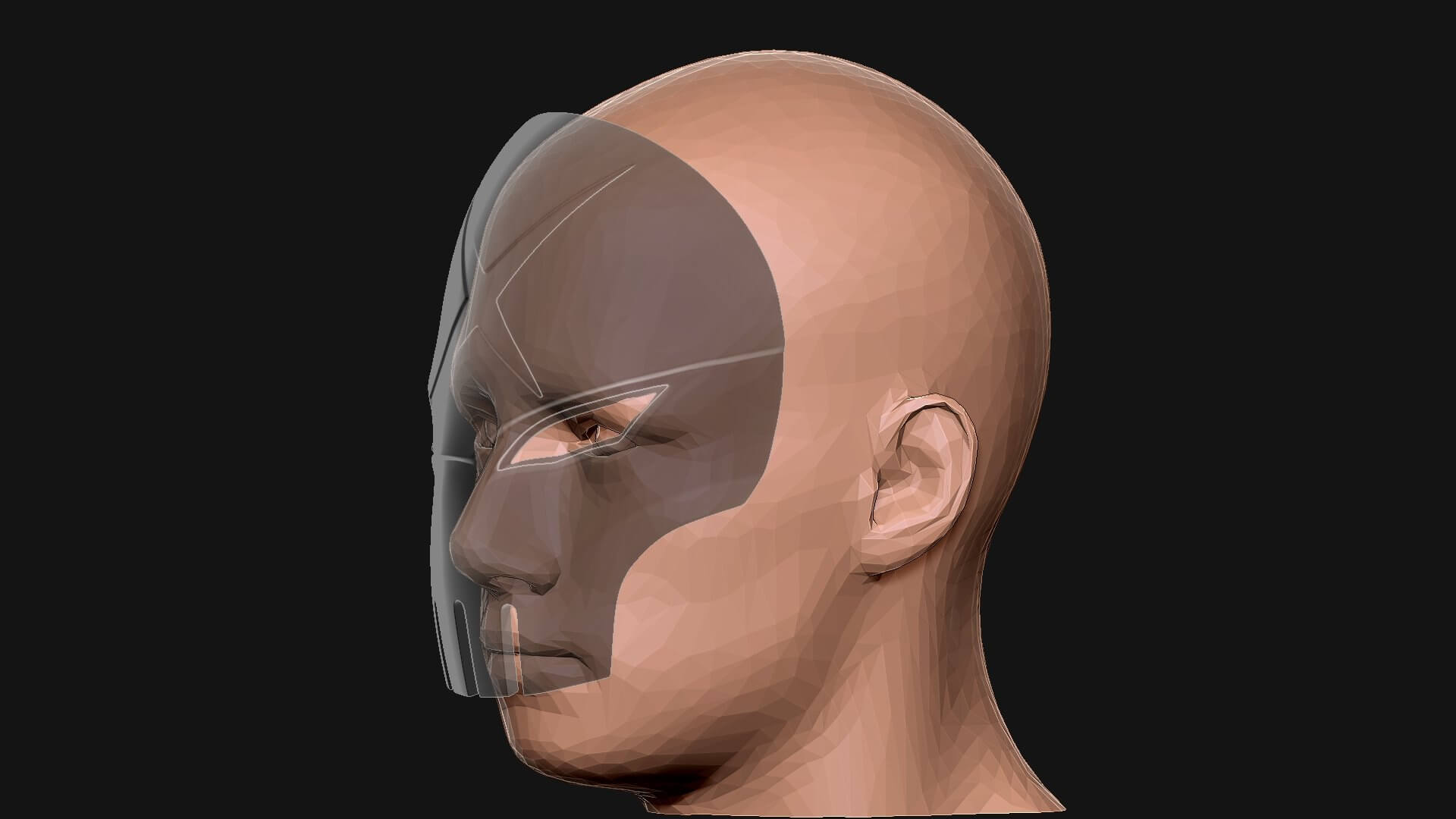 Red X Half Mask from DC Comics - 3D Model by blackstar90