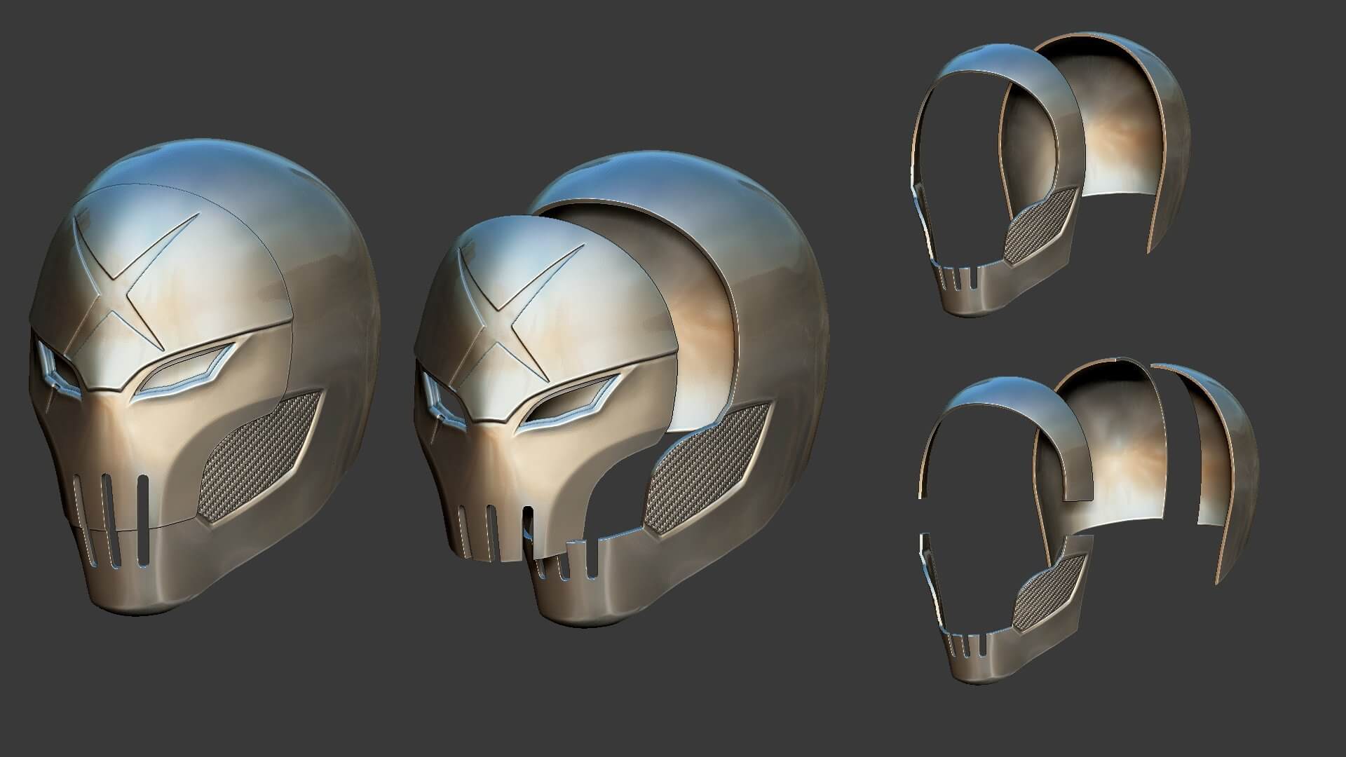 Red X Helmet from DC Comics - 3D Model by blackstar90