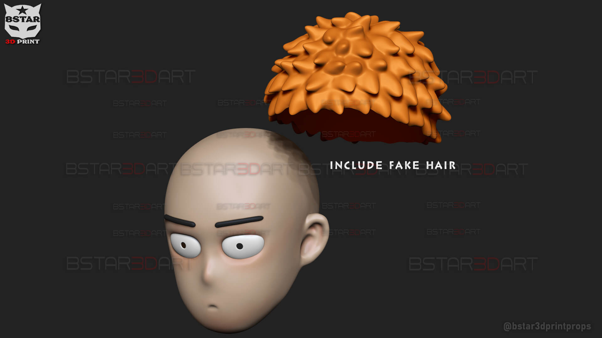 Saitama Head Mask Decor Wearable - One Punch Man Cosplay 3D Model by ...