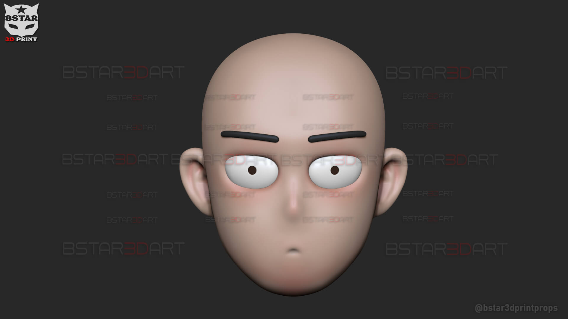 Saitama Head Mask Decor Wearable - One Punch Man Cosplay 3D Model by ...