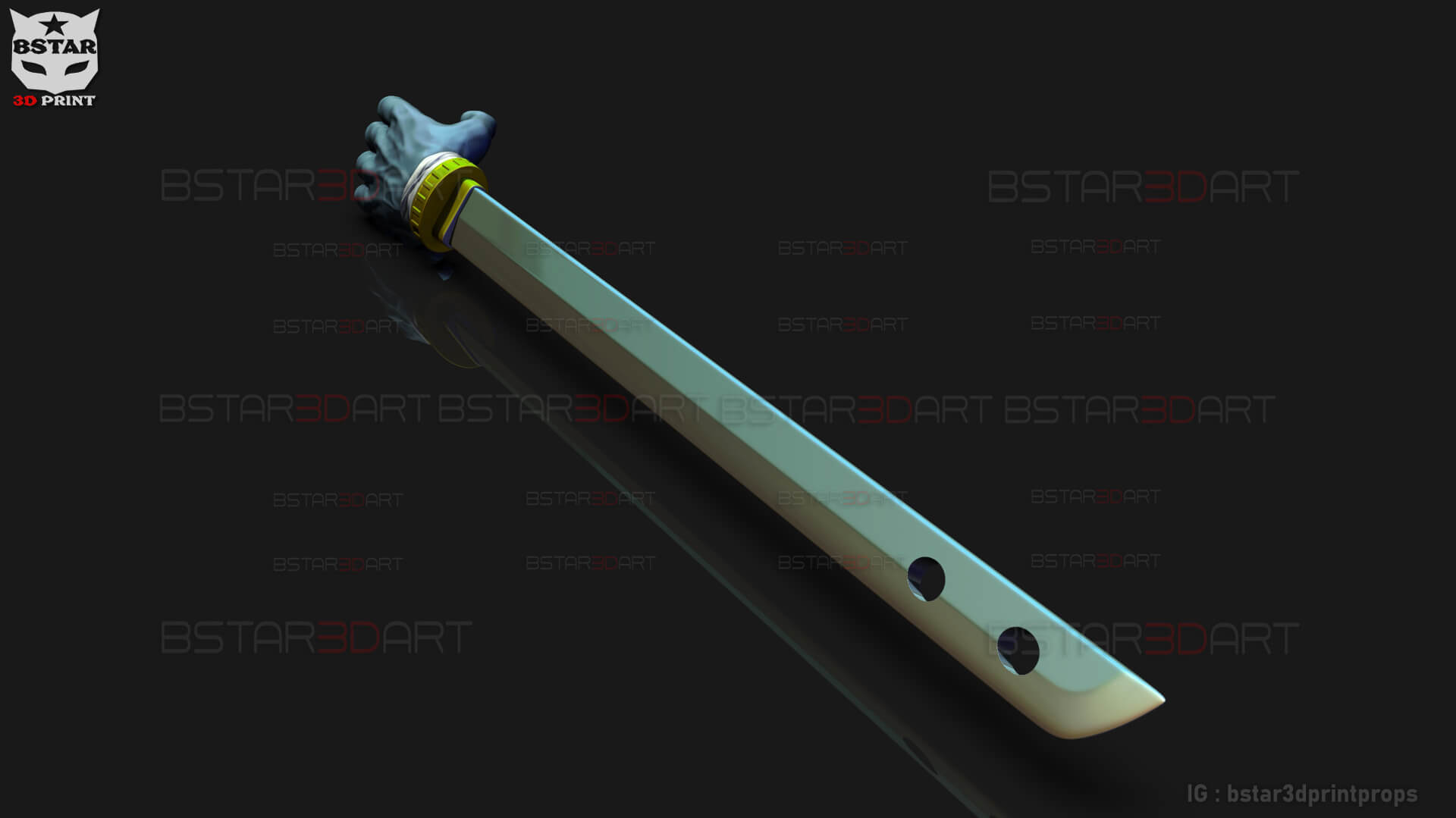 Shigemo Hand Sword - Jujutsu Kaisen Cosplay 3D Model by blackstar90