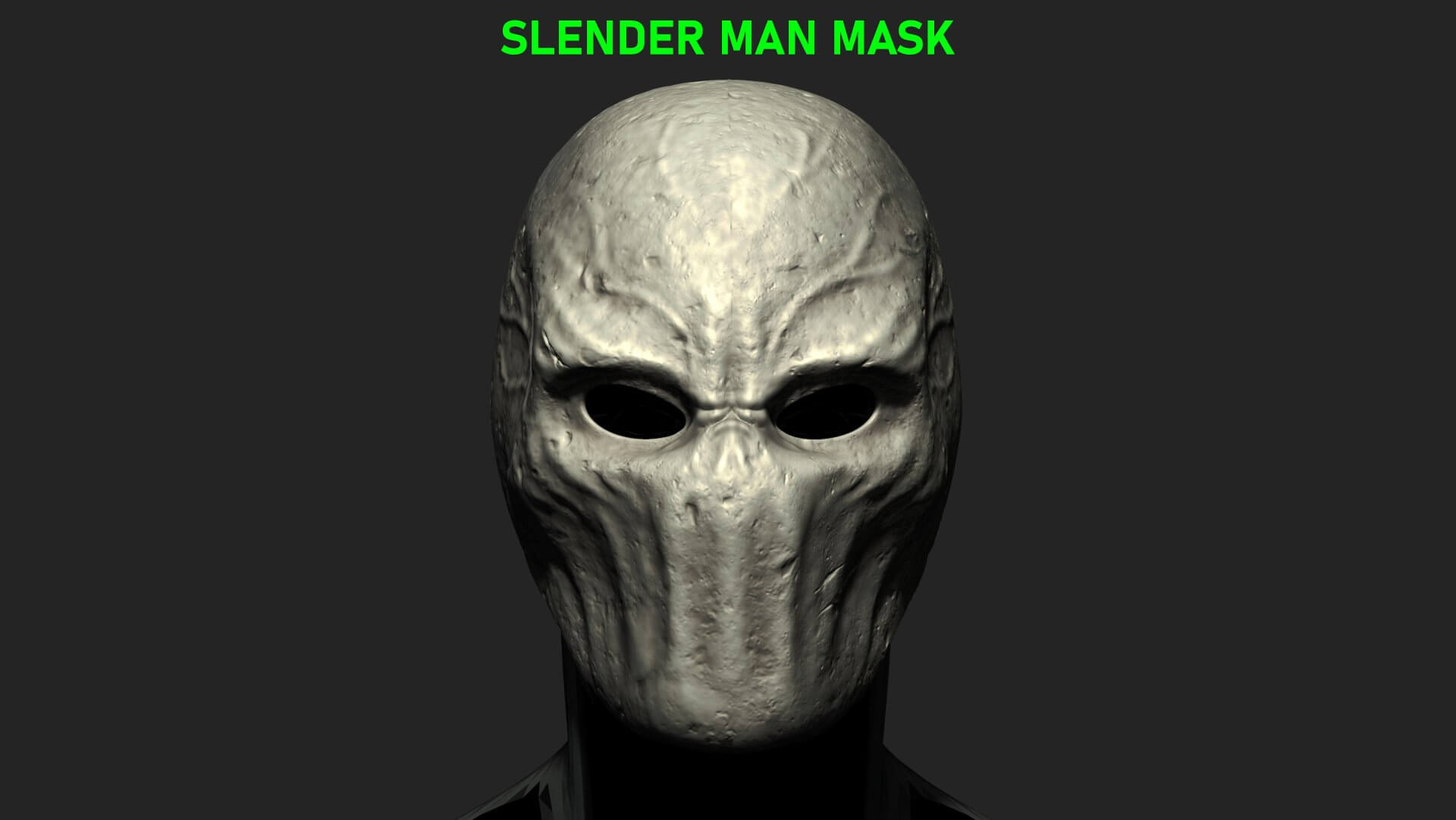 Slender Man Mask - 3D Print Model by blackstar90