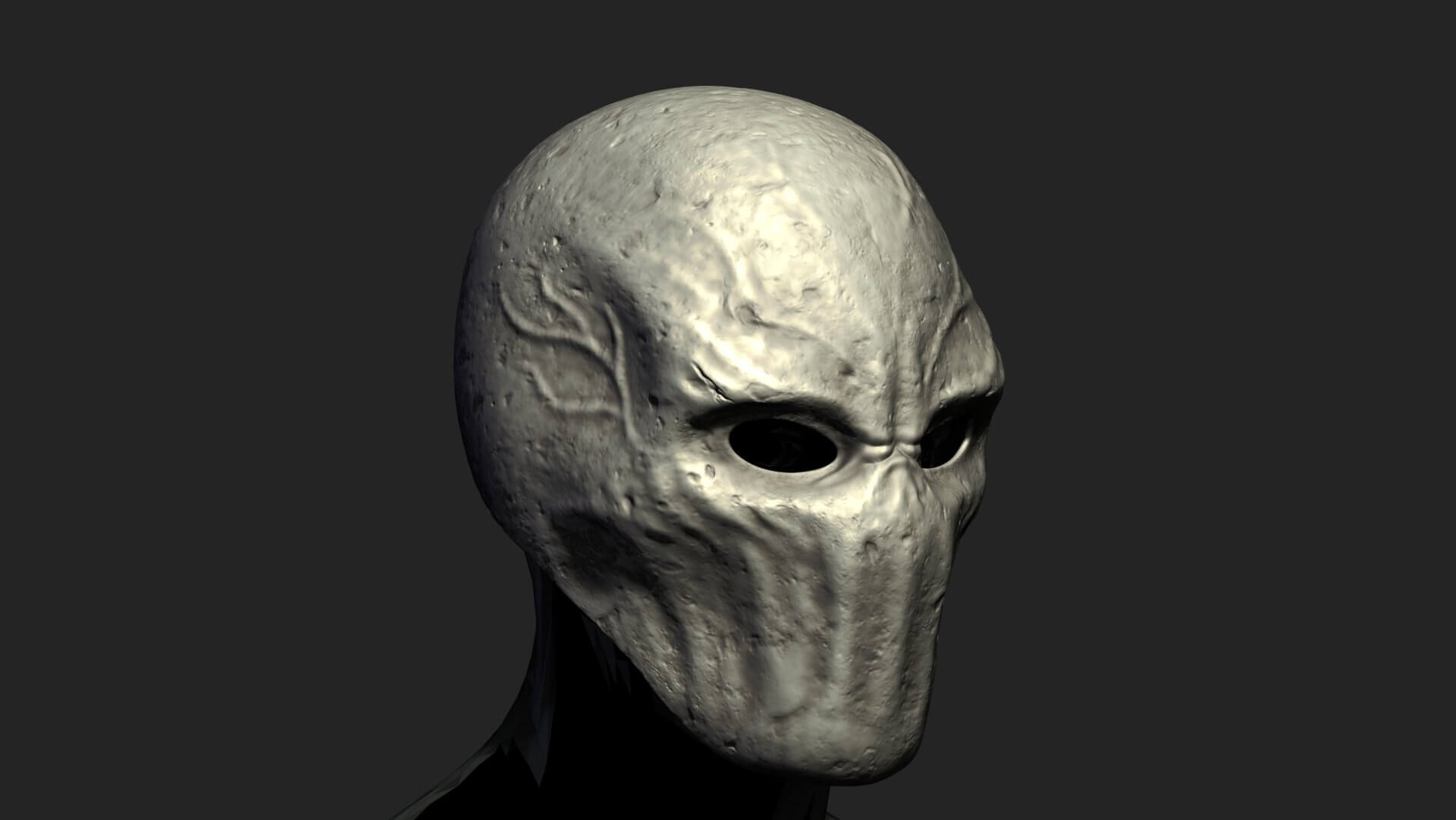 Slender Man Mask - 3D Model by blackstar90