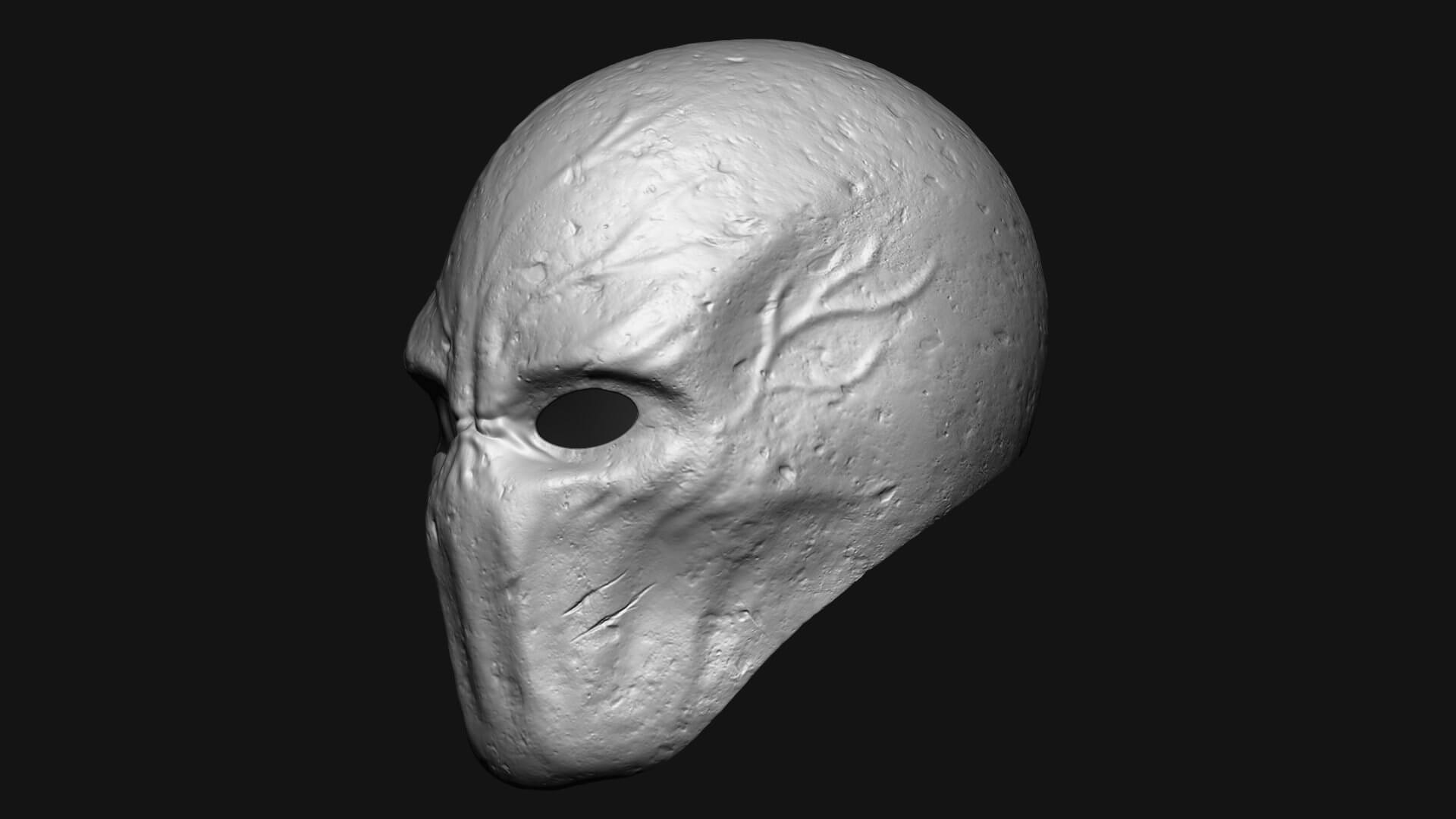 Slender Man Mask - 3D Model by blackstar90