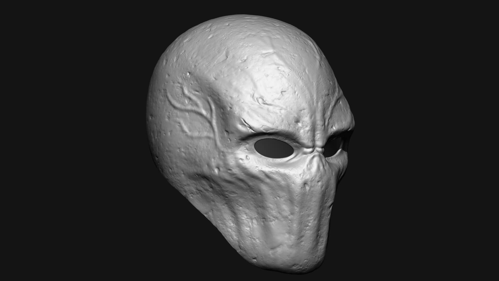 Slender Man Mask - 3D Model by blackstar90