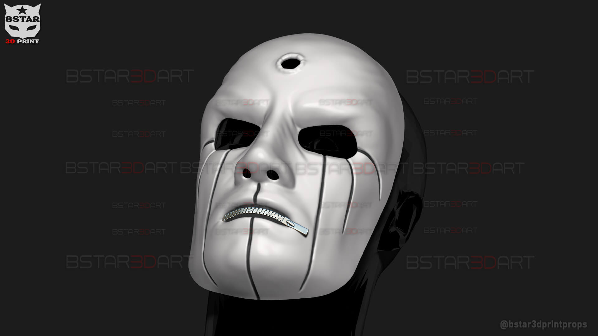 Slipknot Drummer Eloy Mask - 3D Model by blackstar90
