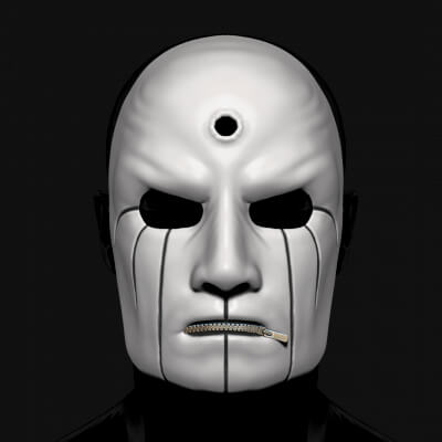 Slipknot Drummer Eloy Mask - 3D Model by blackstar90