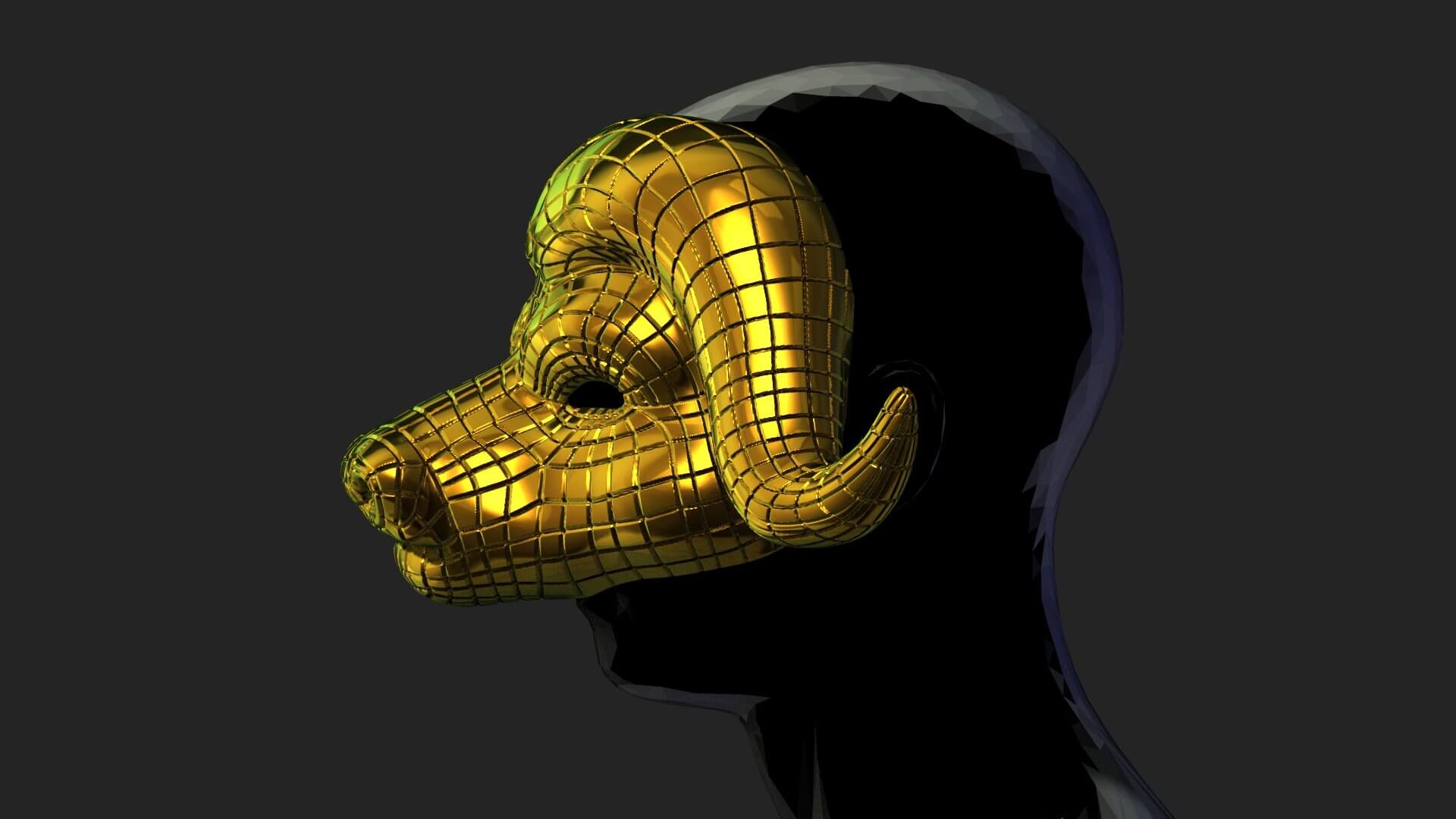 Squid Game - VIP Buffalo Mask Cosplay 3D Model by blackstar90